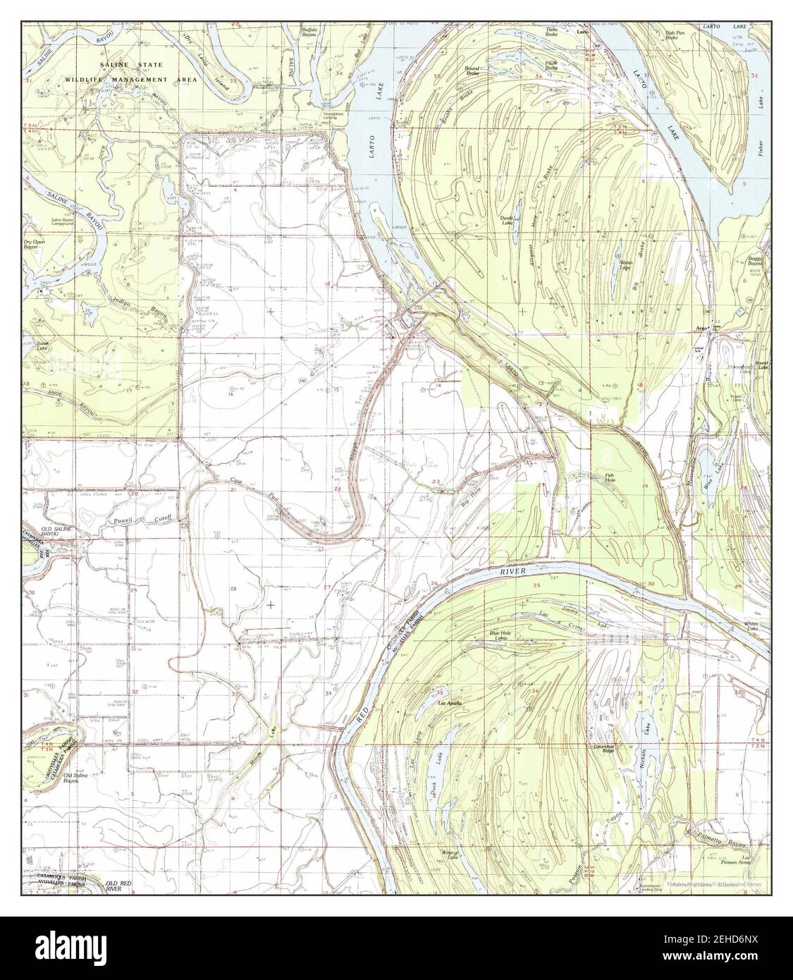 Larto Lake South, Louisiana, map 1982, 1:24000, United States of ...