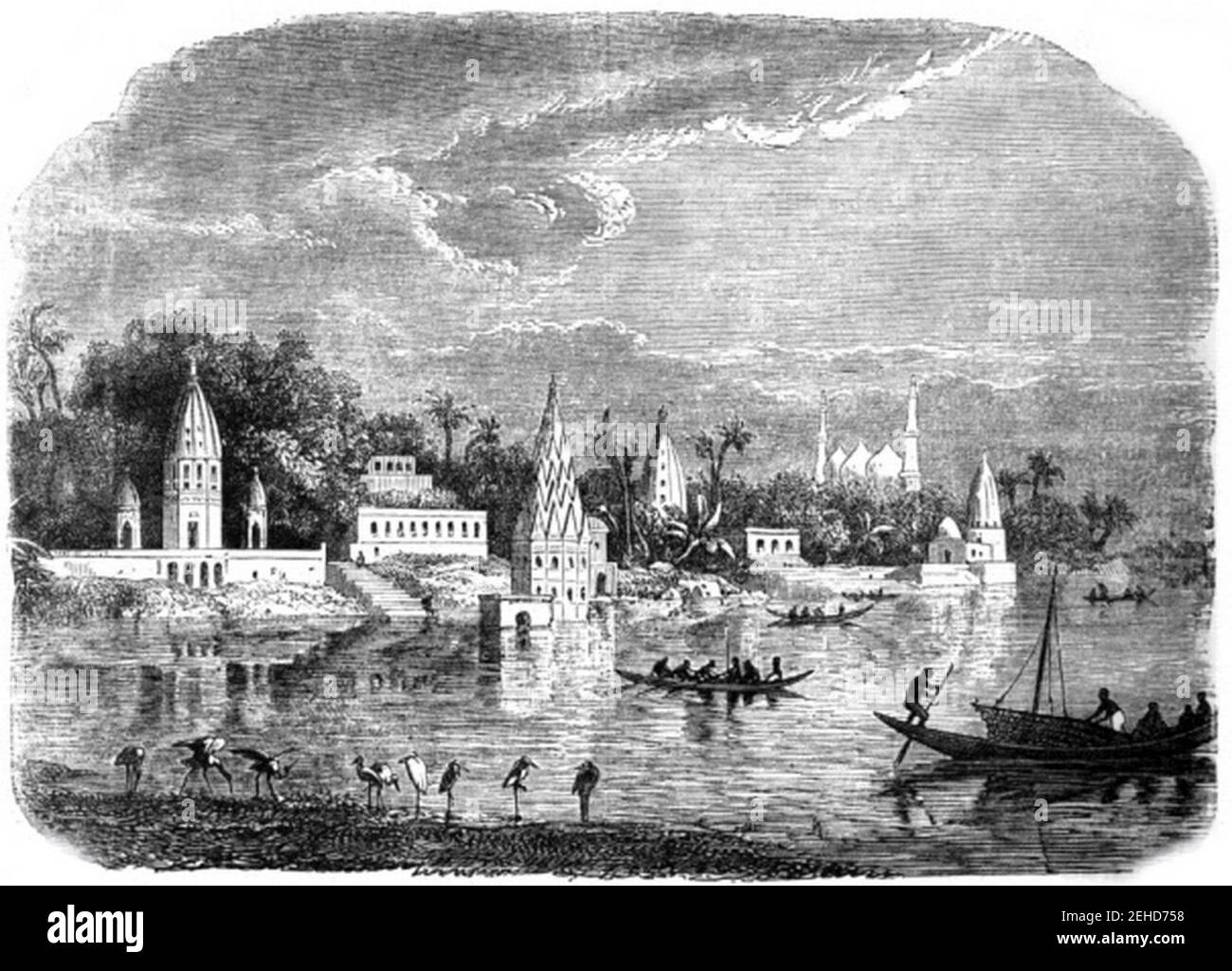 P348 BANKS OF THE GANGES Stock Photo - Alamy