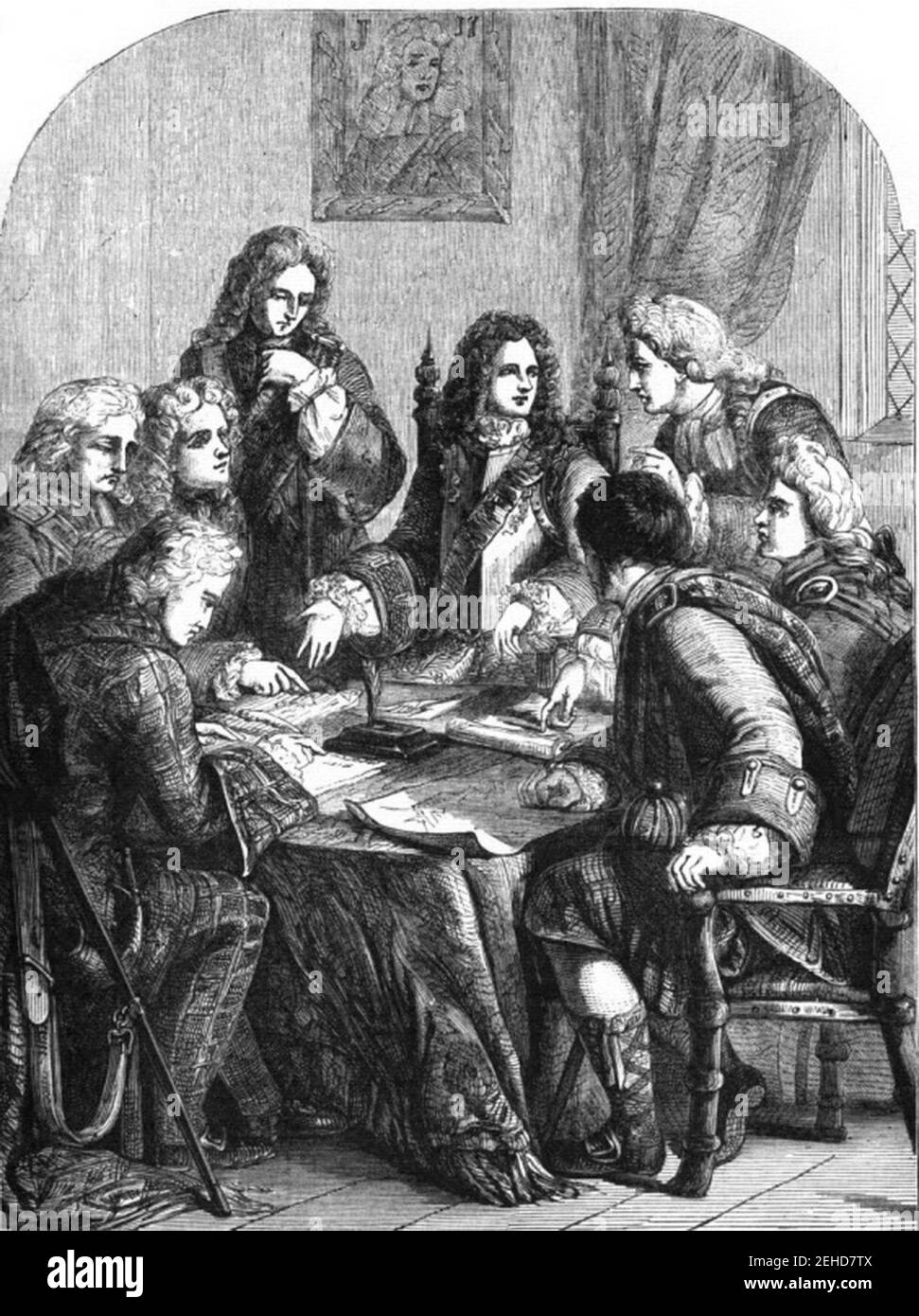 P355 The Chevalier De St. George and his Council Stock Photo - Alamy