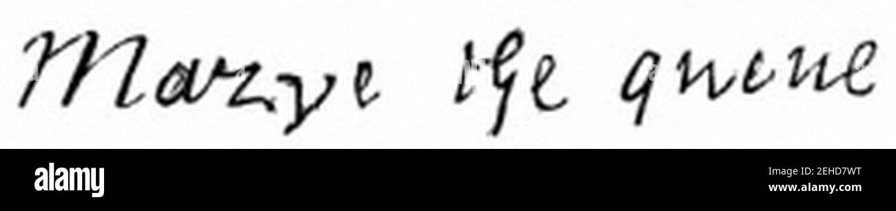 P358b Autograph of Queen Mary Stock Photo - Alamy