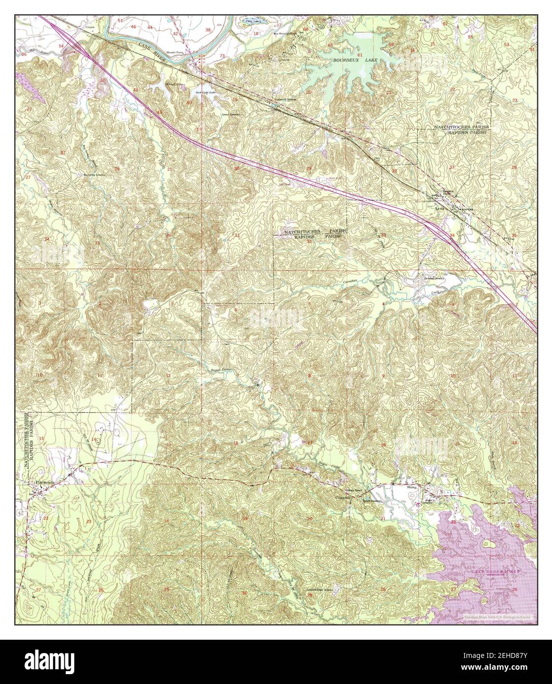 Lena, Louisiana, map 1954, 1:24000, United States of America by ...