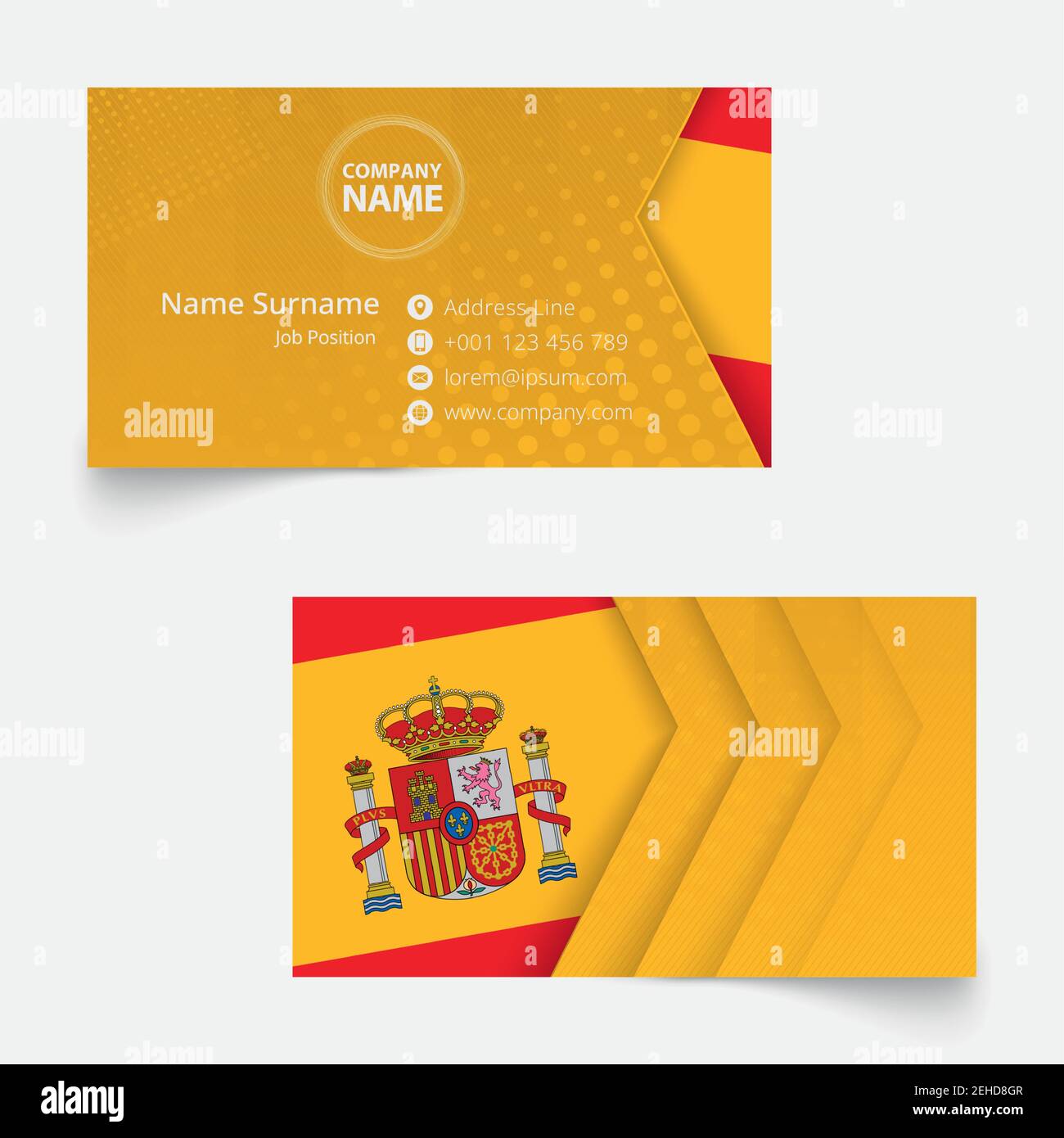 Spain Flag Business Card, standard size (90x50 mm) business card ...
