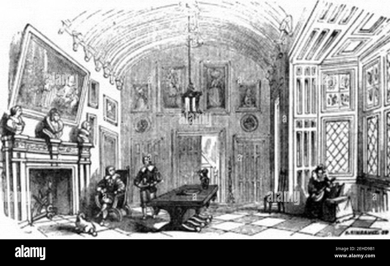 P402a Baronial Hall, Charlecote Stock Photo - Alamy