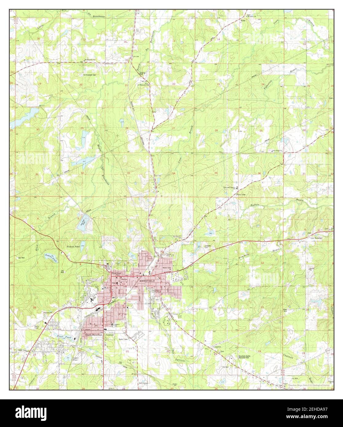 Mansfield, Louisiana, map 1980, 1:24000, United States of America by ...