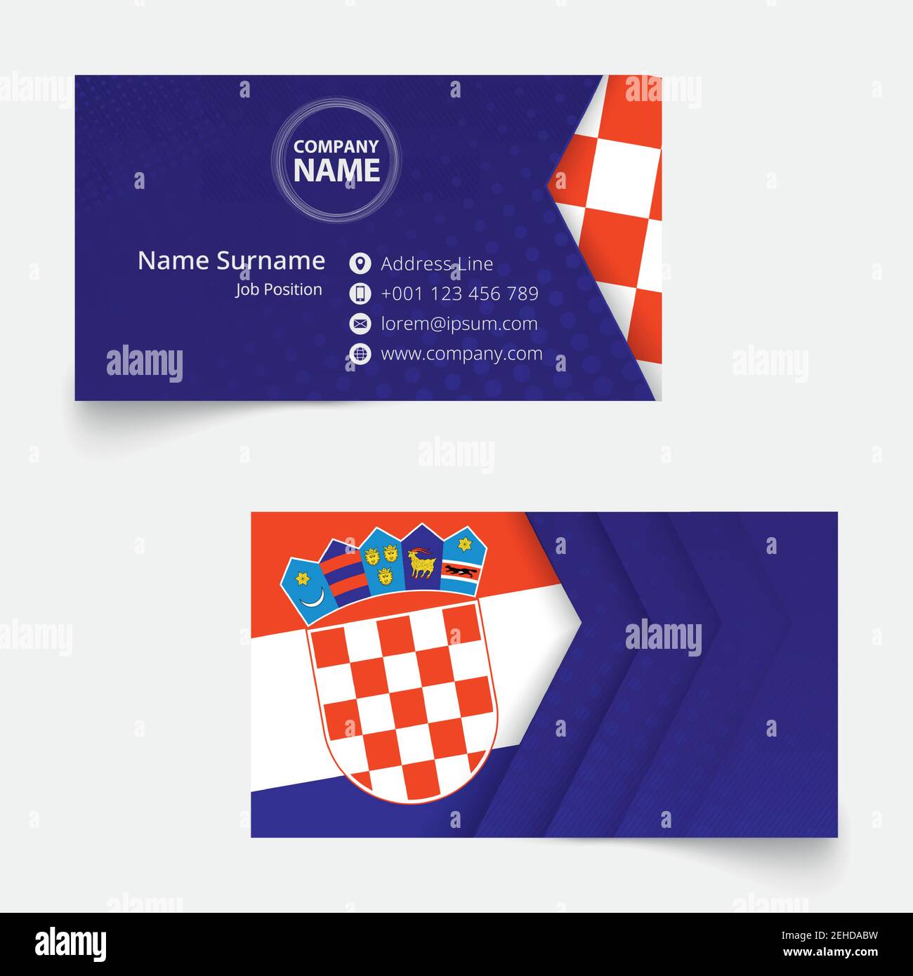 Croatia Flag Business Card, standard size (90x50 mm) business card ...