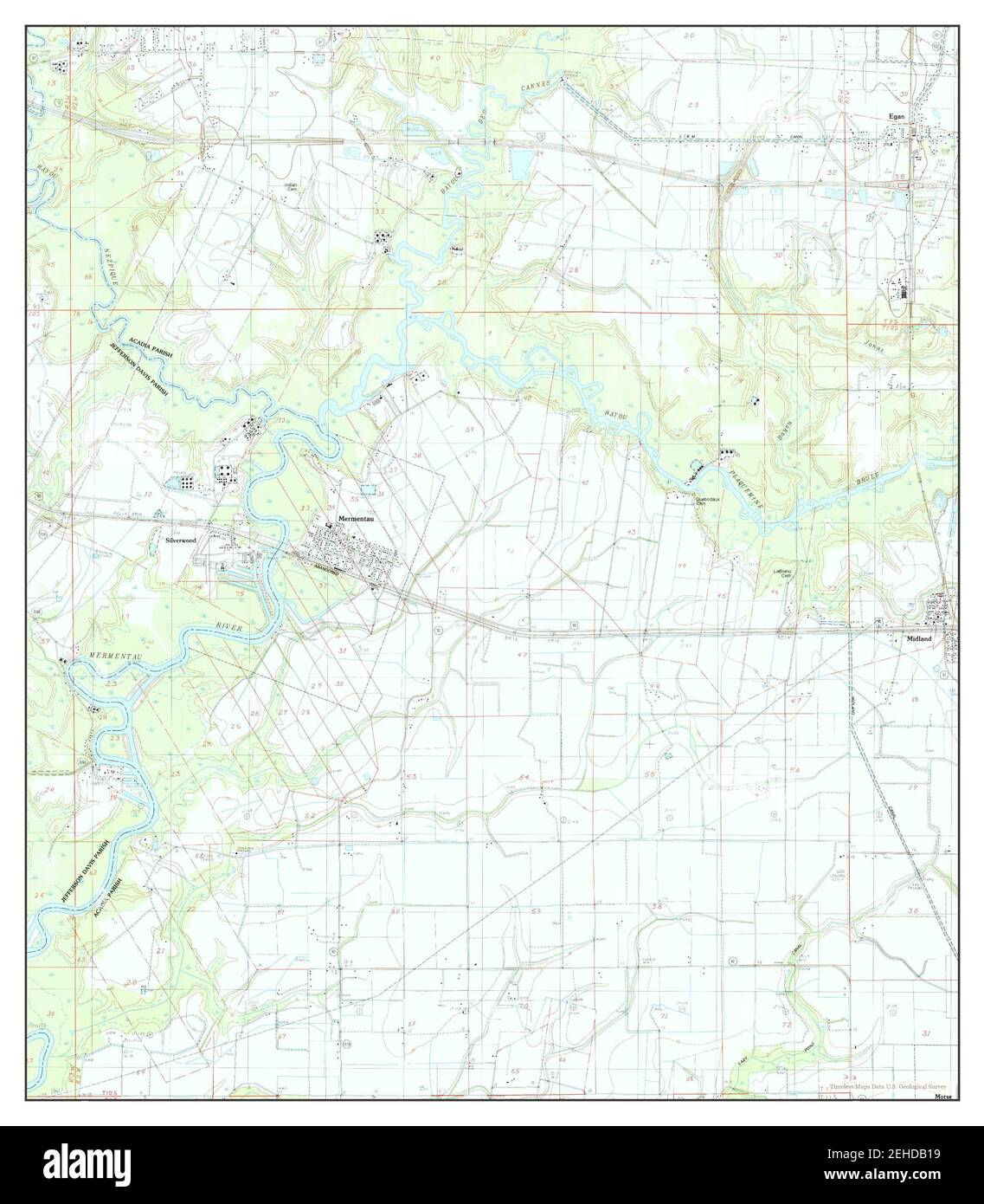 Mermentau, Louisiana, map 1984, 1:24000, United States of America by ...