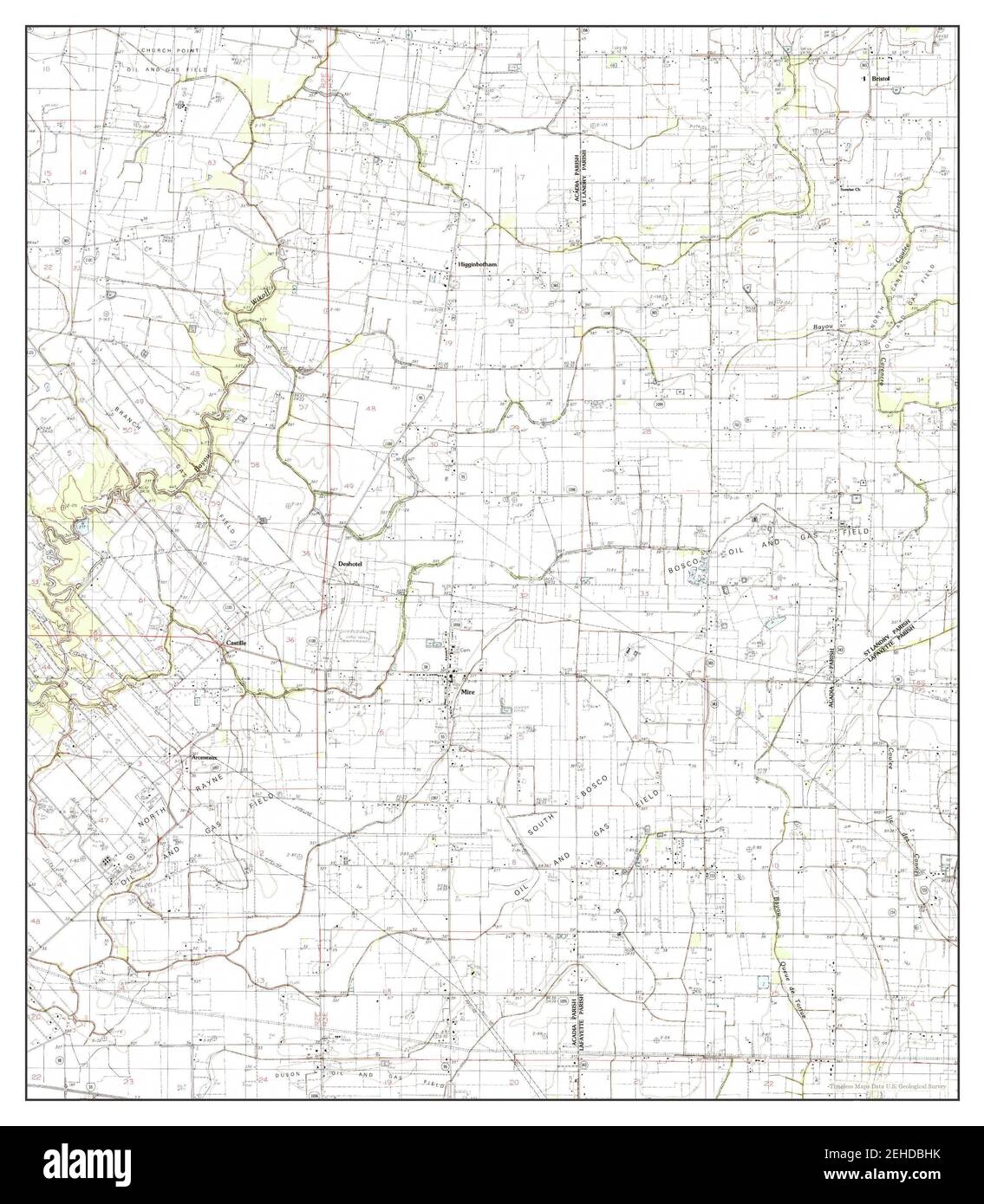 Mire, Louisiana, map 1983, 1:24000, United States of America by ...