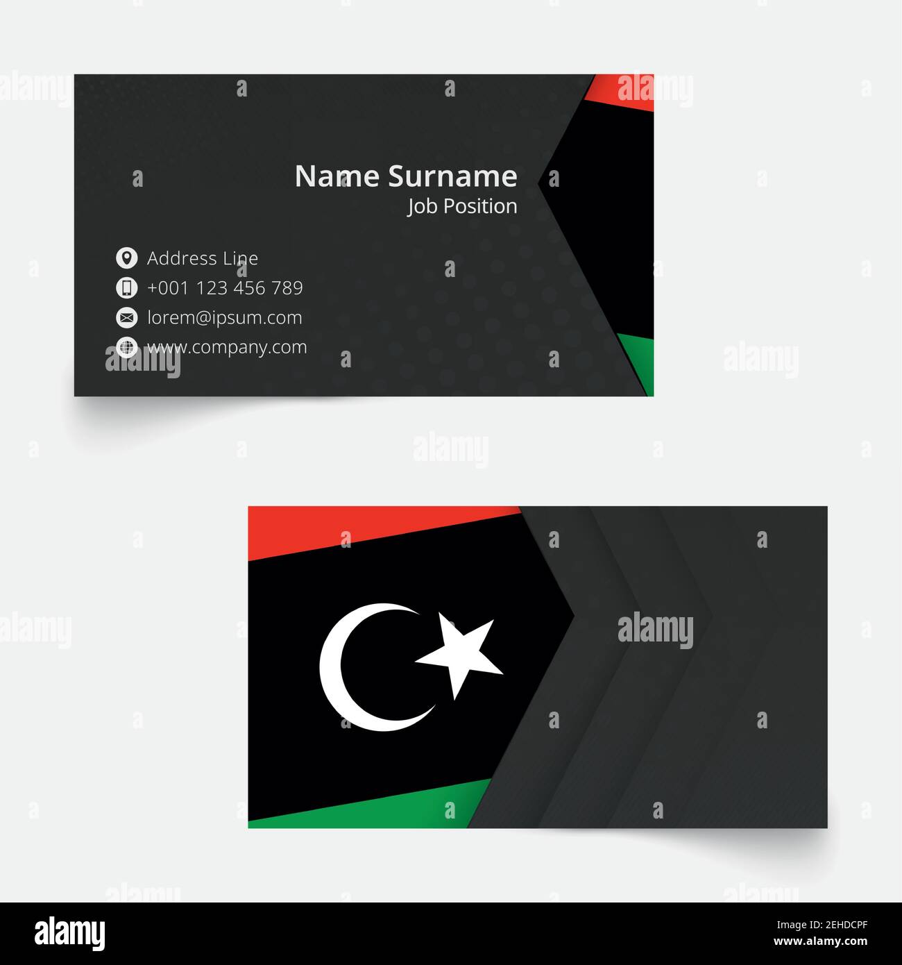 Libya Flag Business Card, standard size (90x50 mm) business card ...