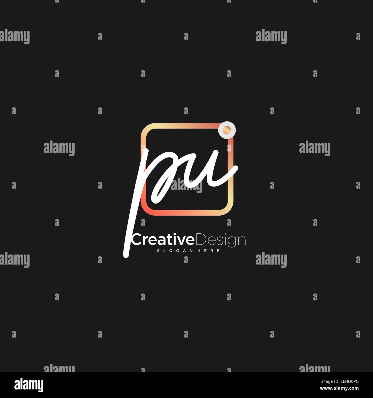 Pu modern logo hi-res stock photography and images - Alamy