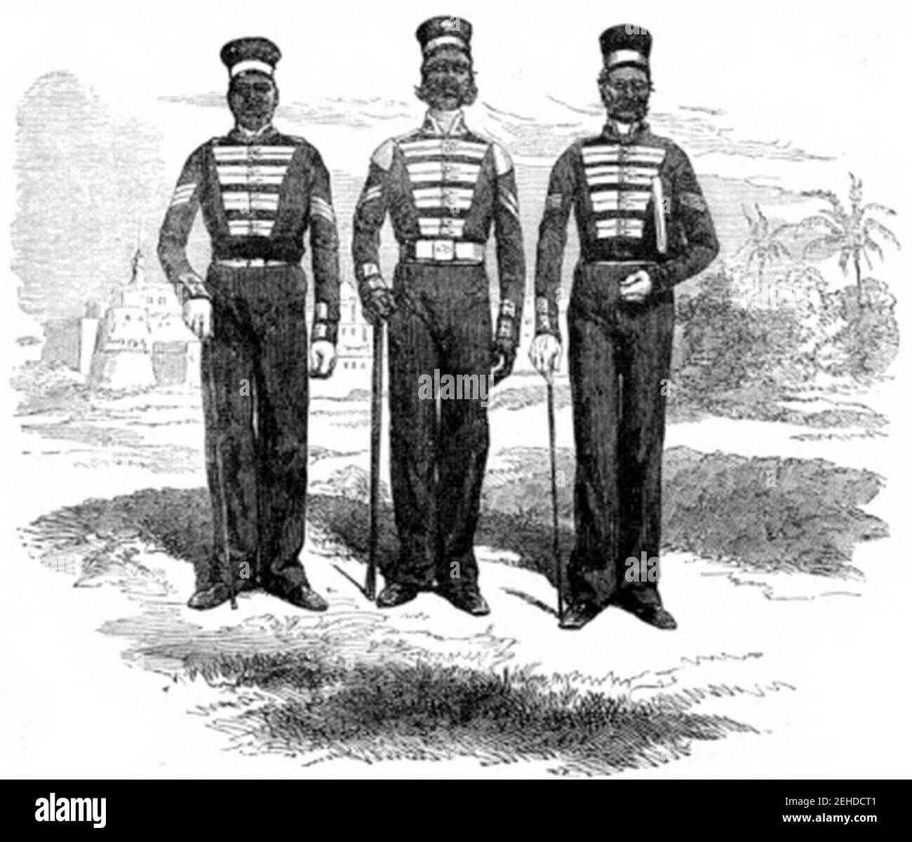 P547a NON-COMMISIONED OFFICERS OF THE BENGAL NATIVE INFANTRY 1818 Stock ...