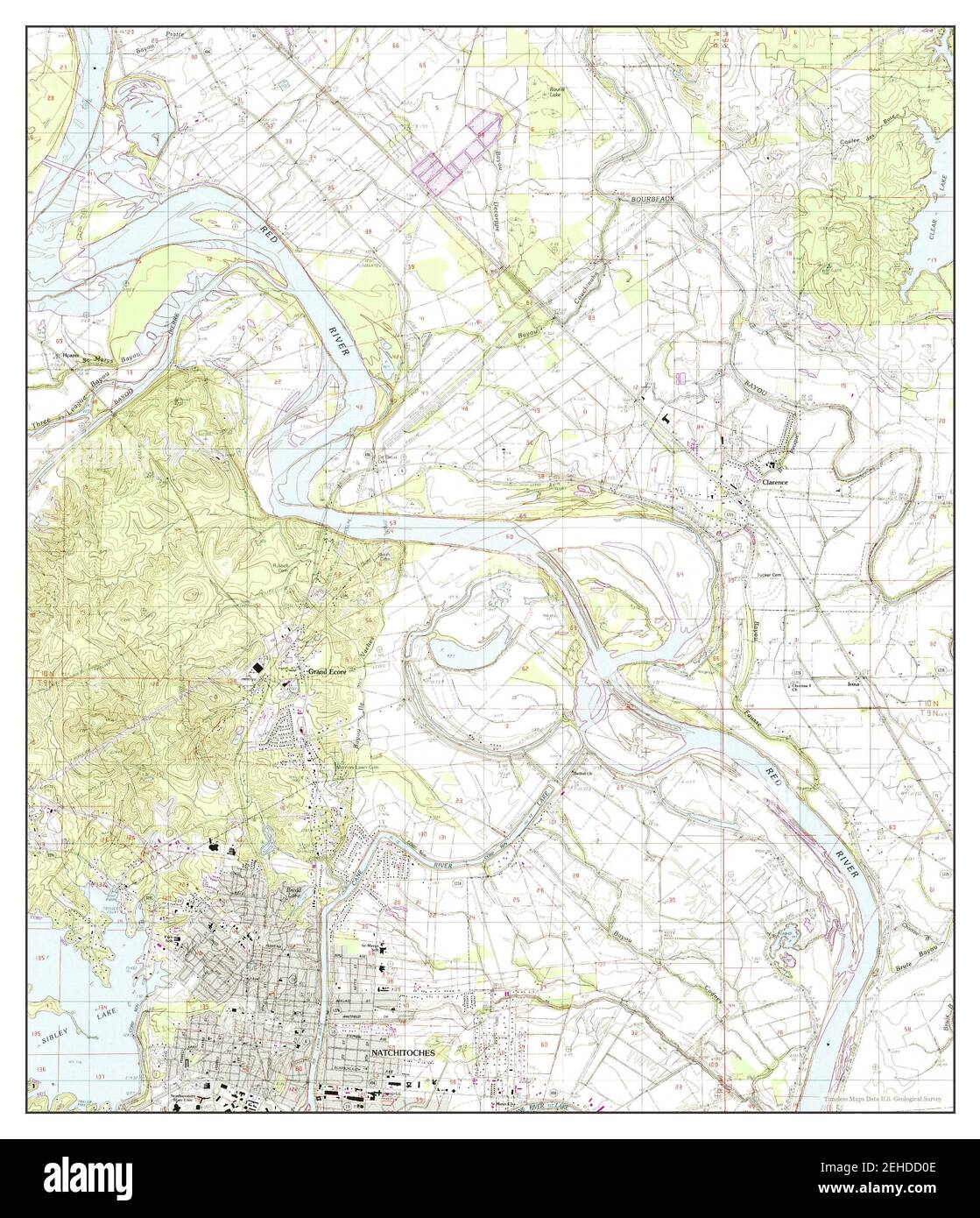 Natchitoches North, Louisiana, map 1983, 1:24000, United States of ...