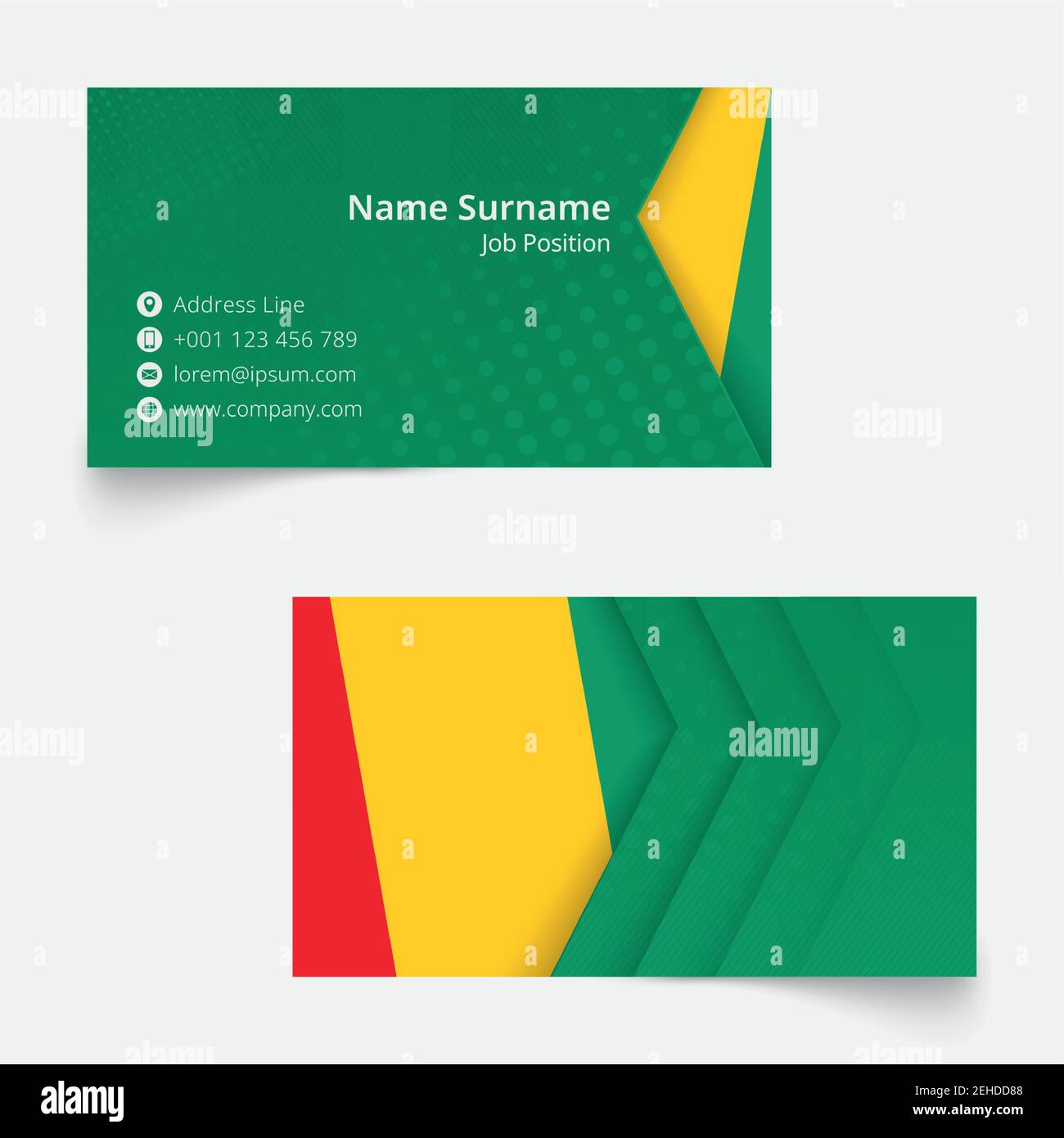 Guinea Flag Business Card, standard size (90x50 mm) business card ...
