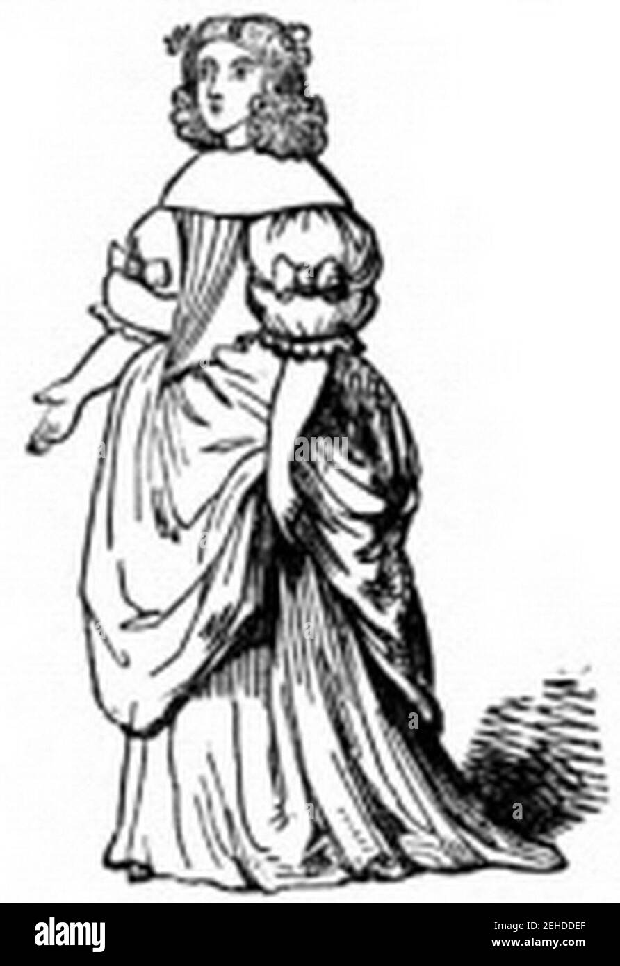 P605c Female Costume of the time of Charles II Stock Photo - Alamy