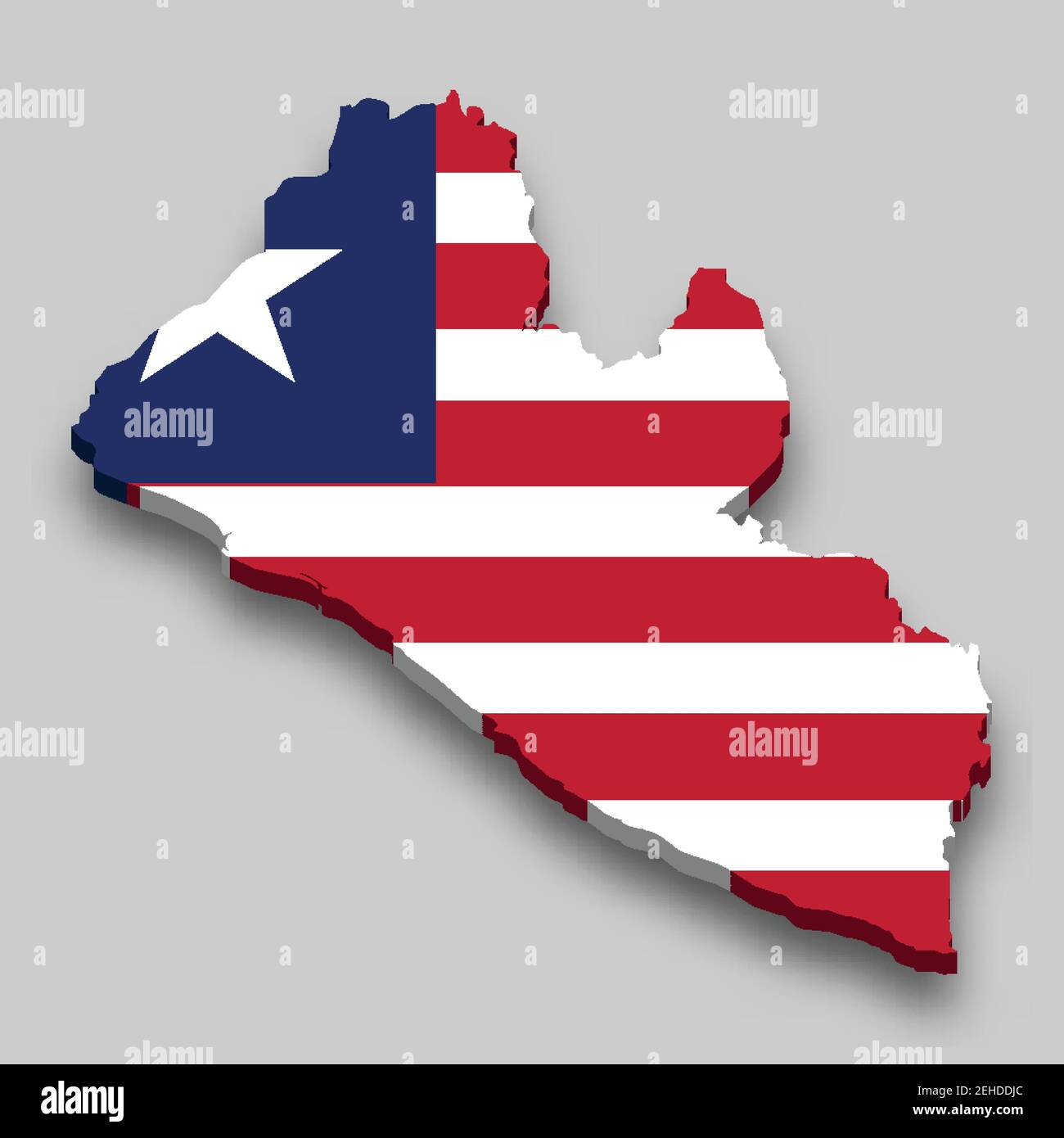 Liberia 3d map Stock Vector Images - Alamy