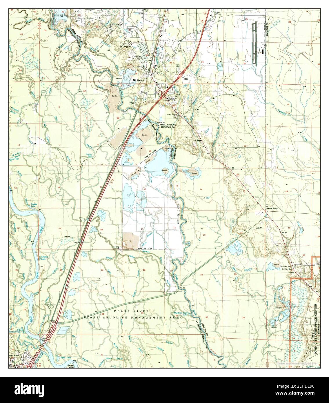 Nicholson, Louisiana, map 1998, 1:24000, United States of America by ...