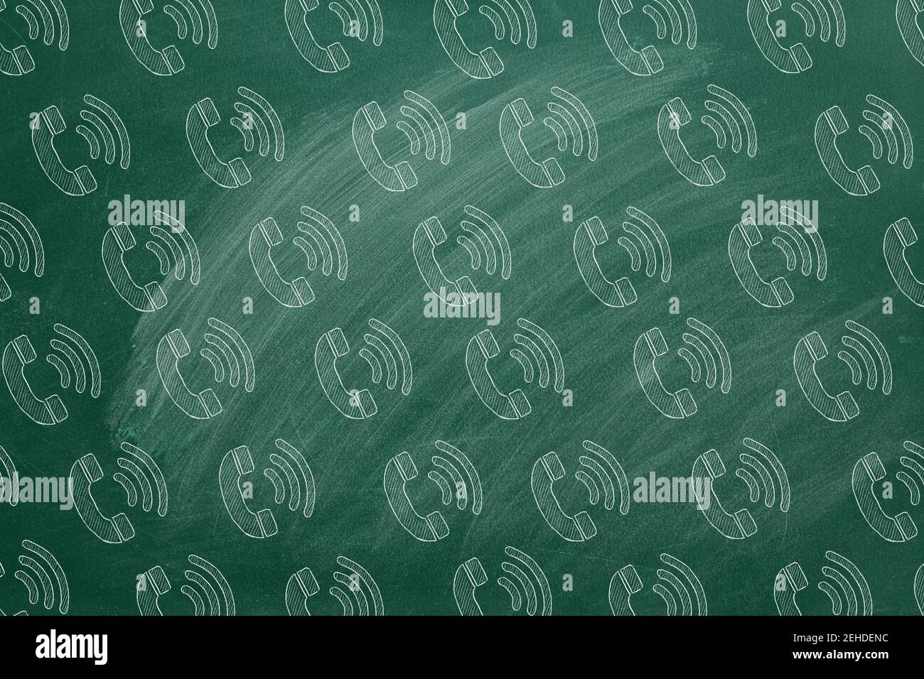 Phone pattern in chalk Stock Photo - Alamy