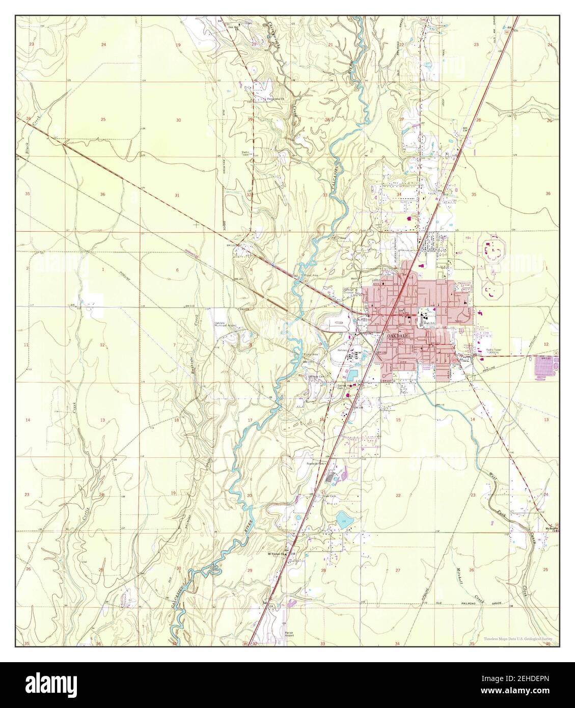 Map of oakdale hi-res stock photography and images - Alamy