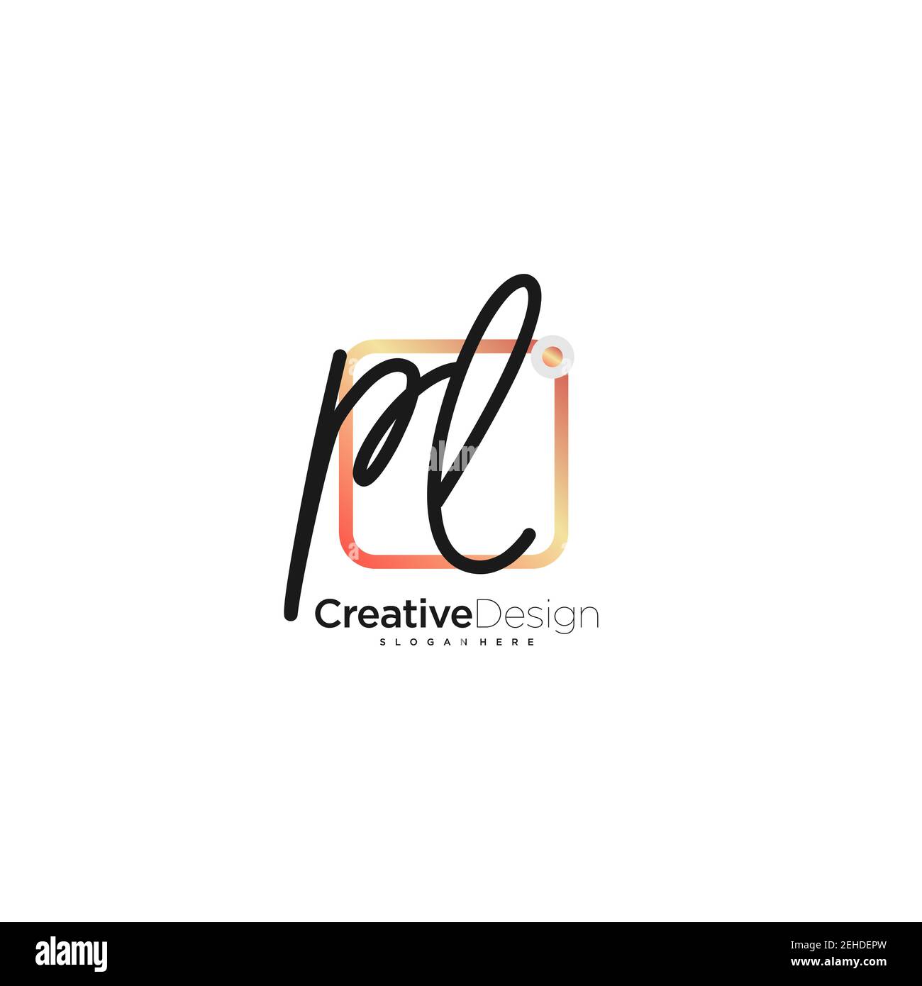 Pl modern logo hi-res stock photography and images - Alamy