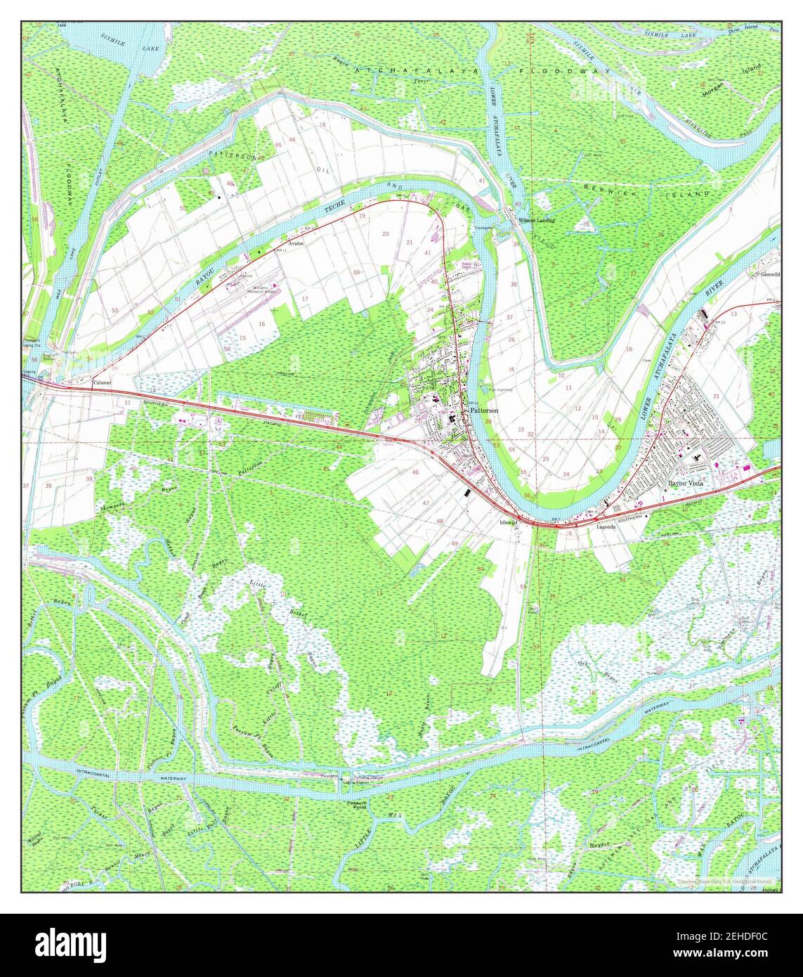 Patterson, Louisiana, map 1966, 1:24000, United States of America by ...