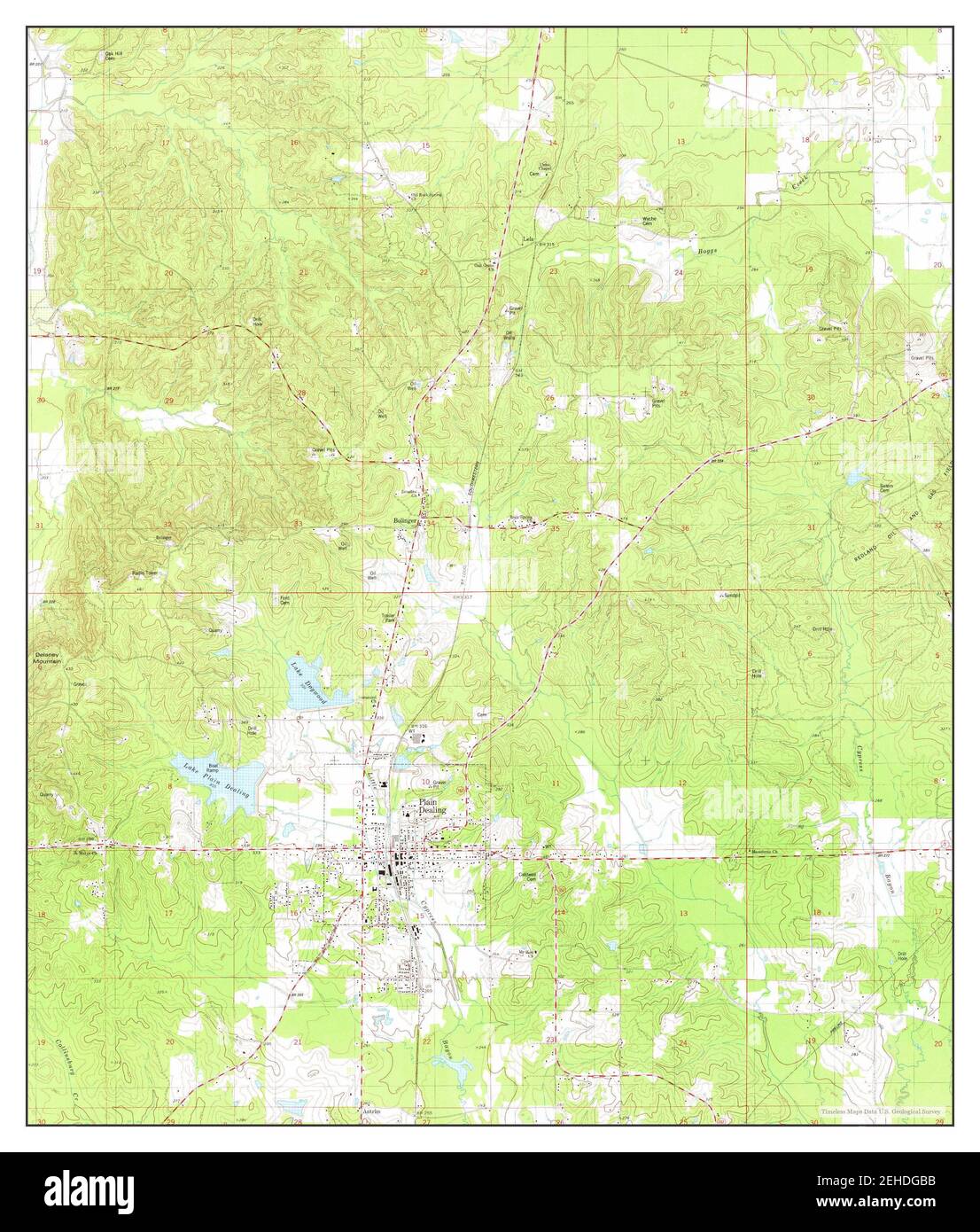 Plain Dealing, Louisiana, map 1981, 1:24000, United States of America ...