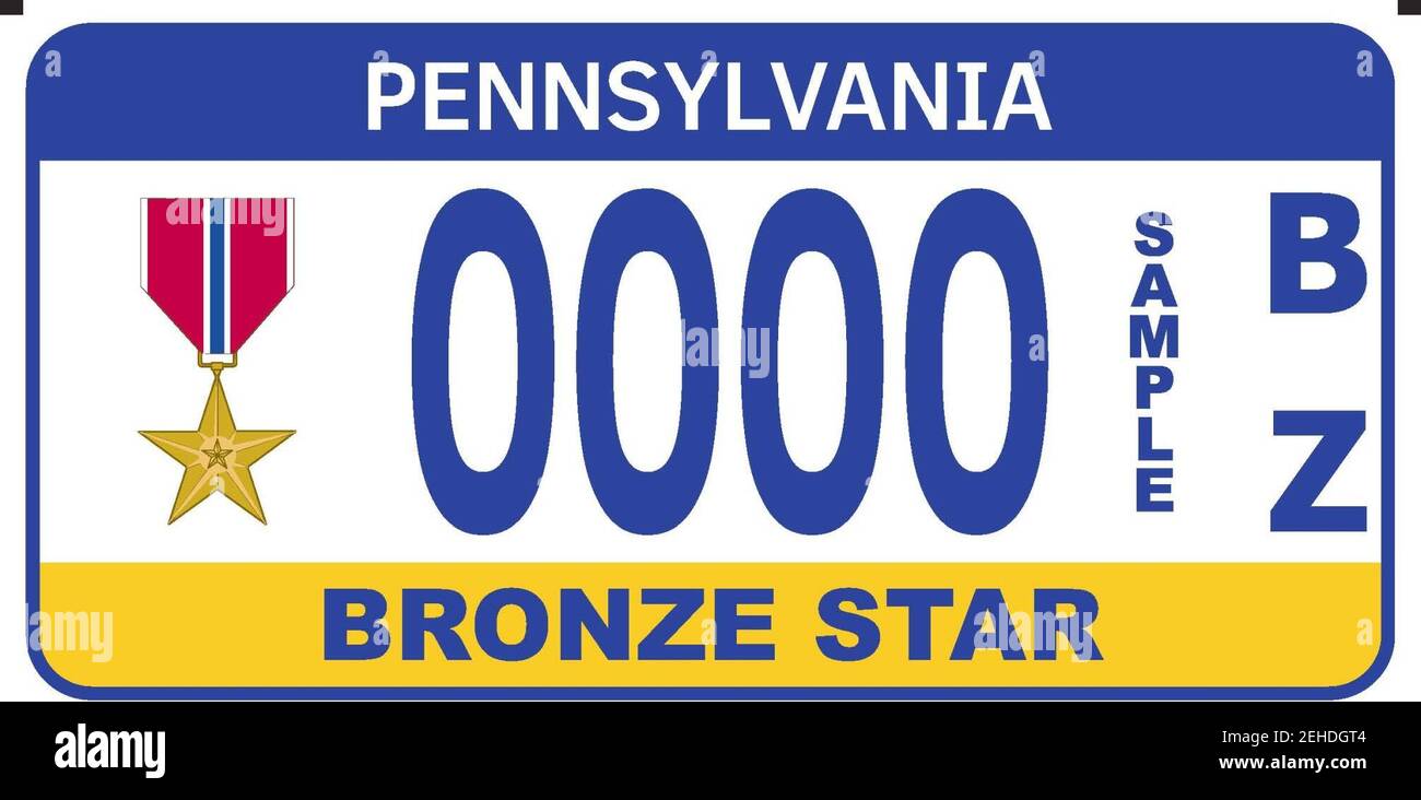 PA tag - Bronze Star Stock Photo - Alamy