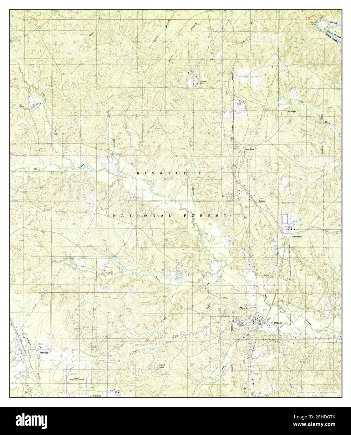 Pollock, Louisiana, map 1985, 1:24000, United States of America by ...