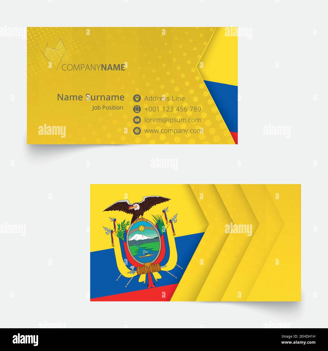 Ecuador Flag Business Card, standard size (90x50 mm) business card ...