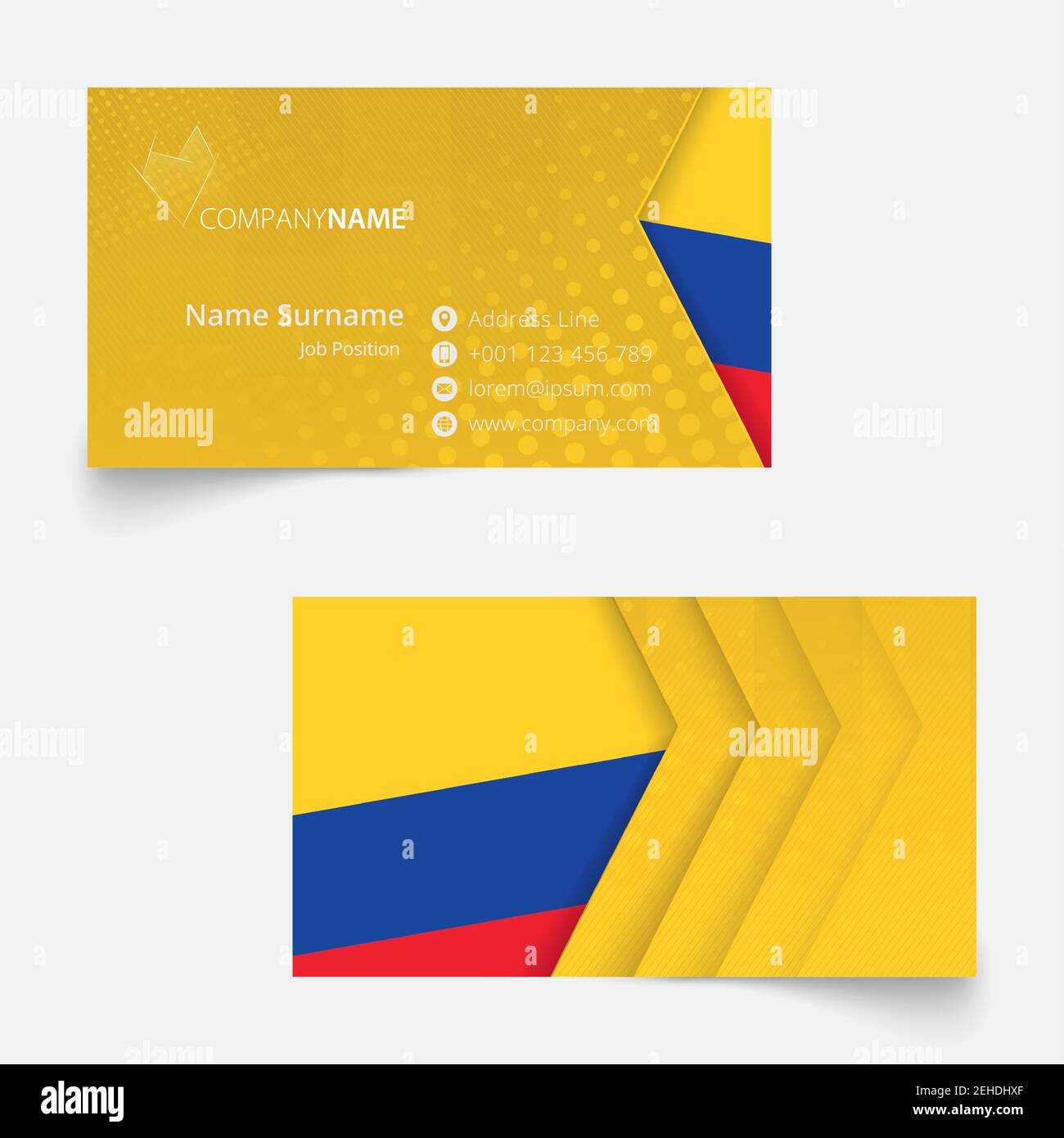 Colombia Flag Business Card, standard size (90x50 mm) business card ...
