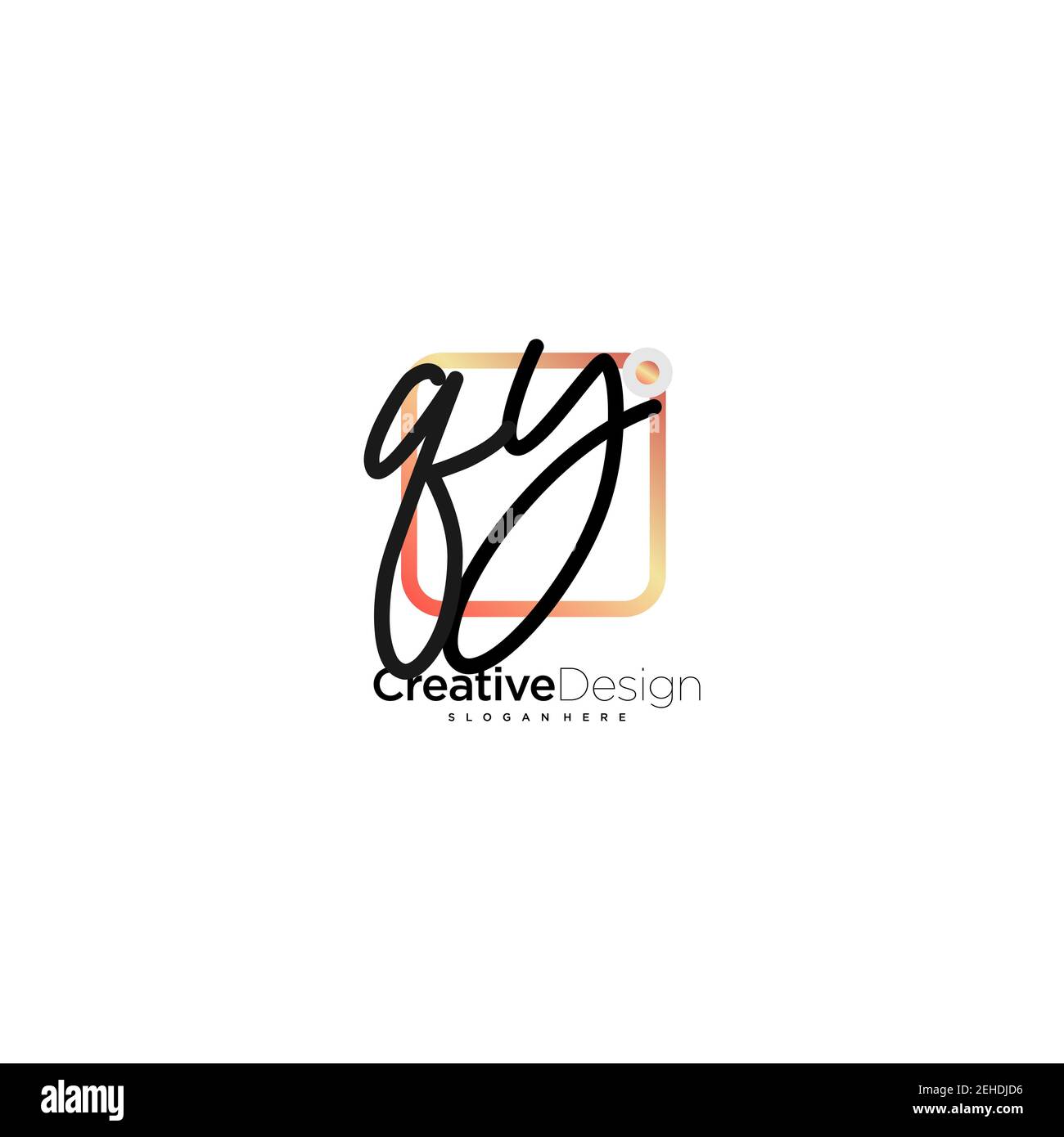 QY Initial Letter handwriting logo hand drawn colorful box vector, logo ...