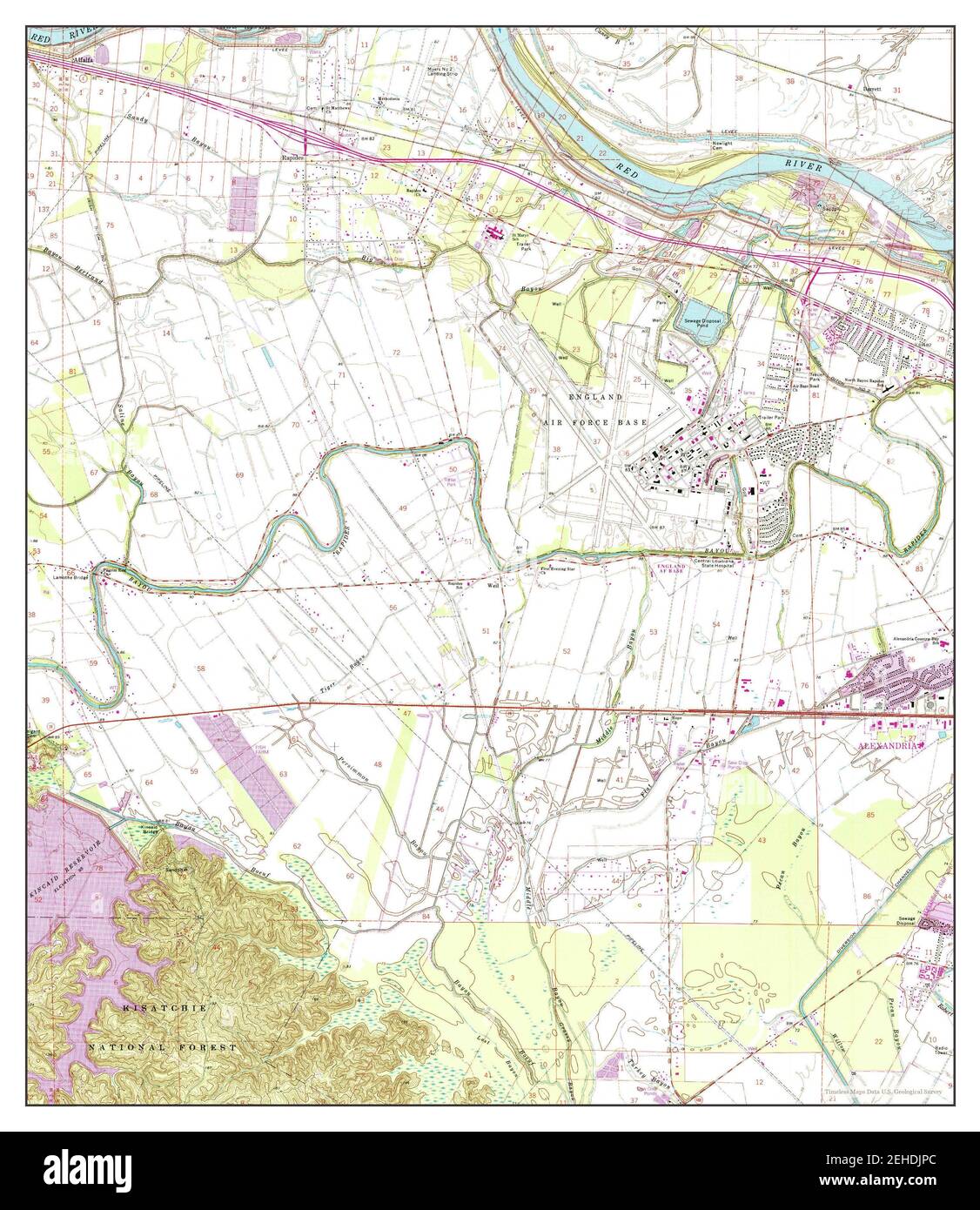 Rapides county map hi-res stock photography and images - Alamy