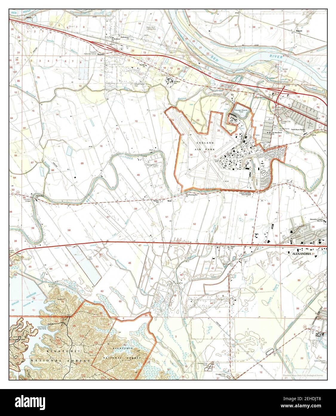Rapides county map hi-res stock photography and images - Alamy