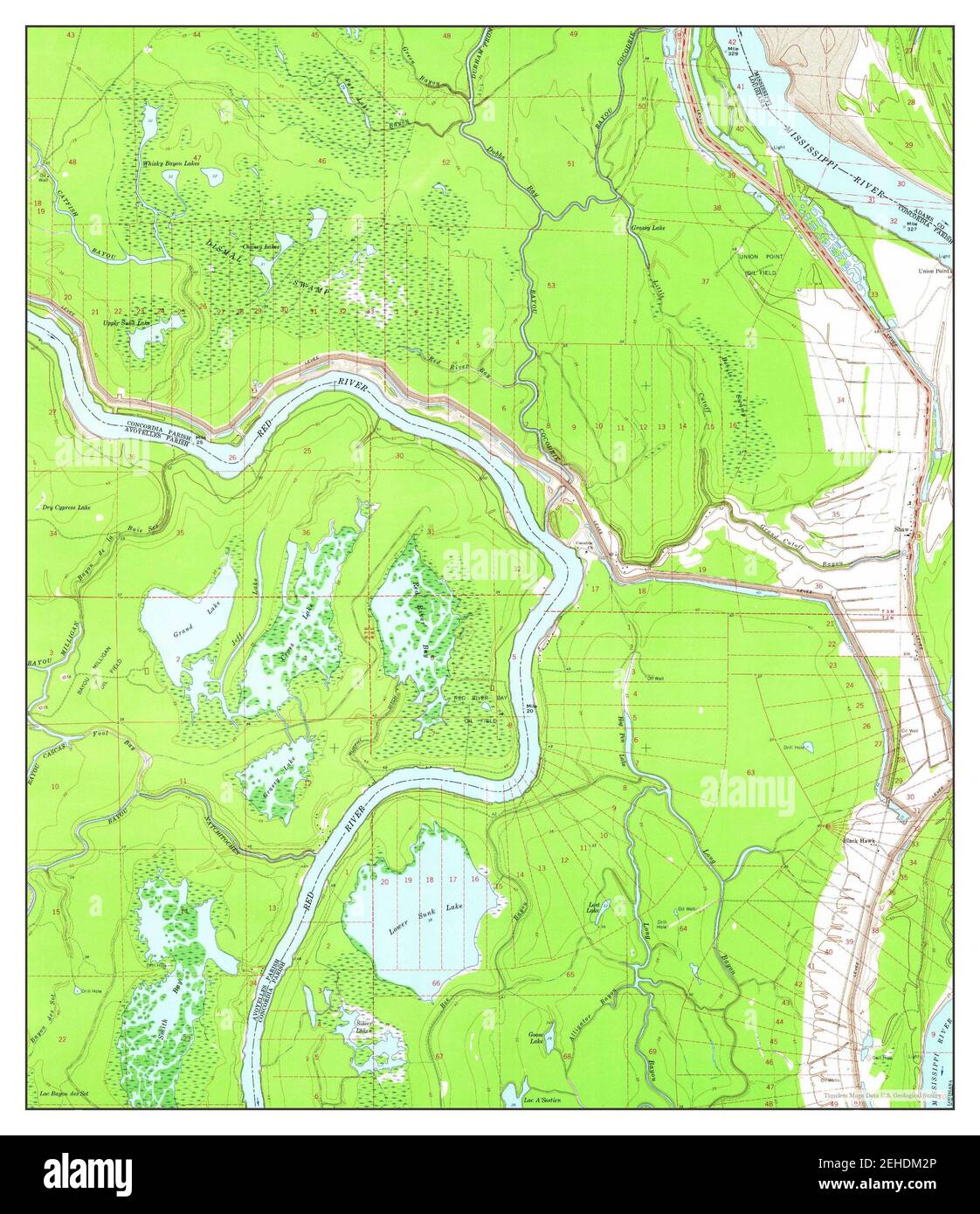 Shaw, Louisiana, map 1965, 1:24000, United States of America by ...