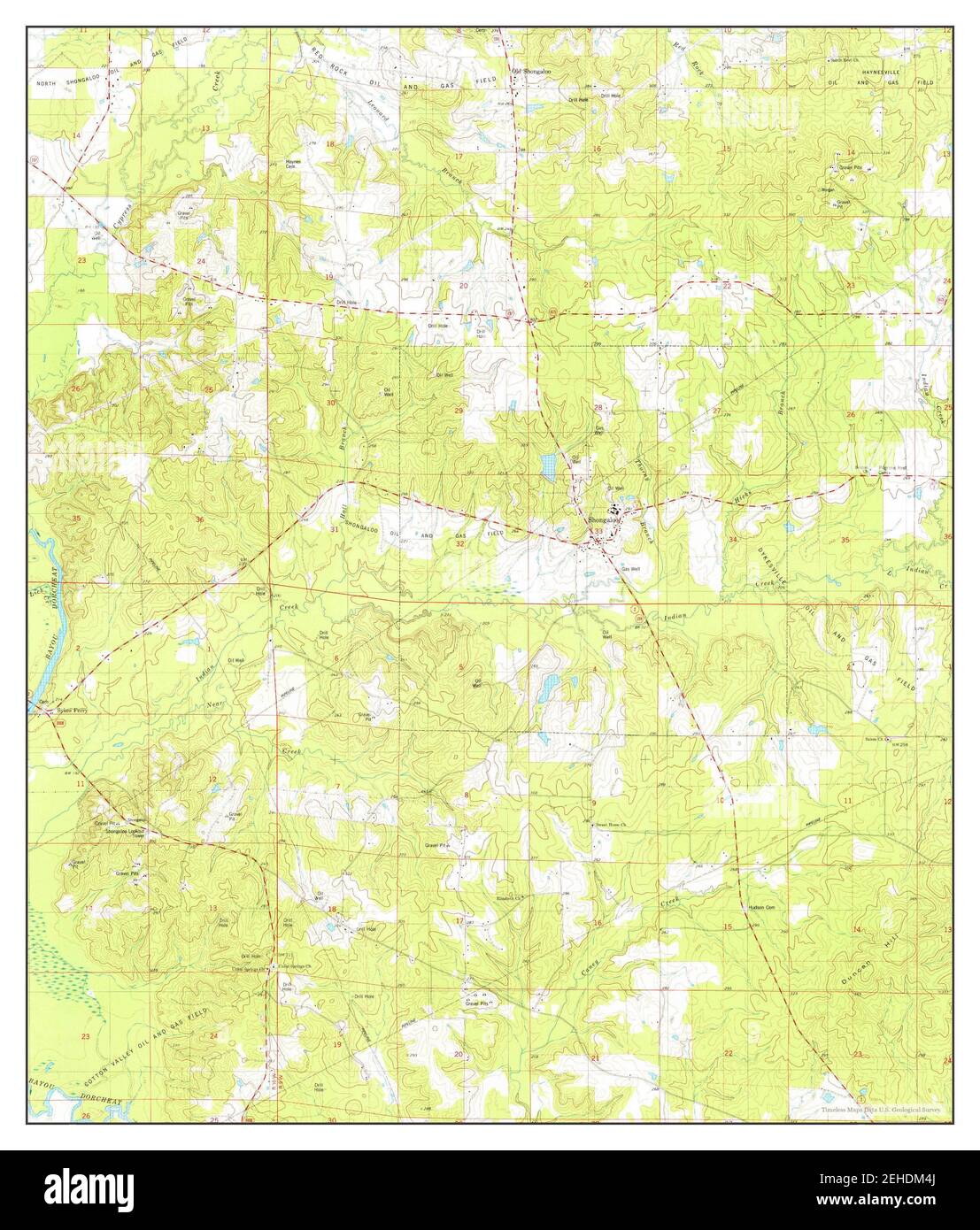Shongaloo, Louisiana, map 1981, 1:24000, United States of America by ...