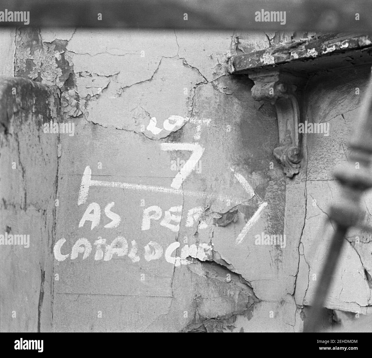 UK, West London, Notting Hill, 1973. Rundown & dilapidated large four ...