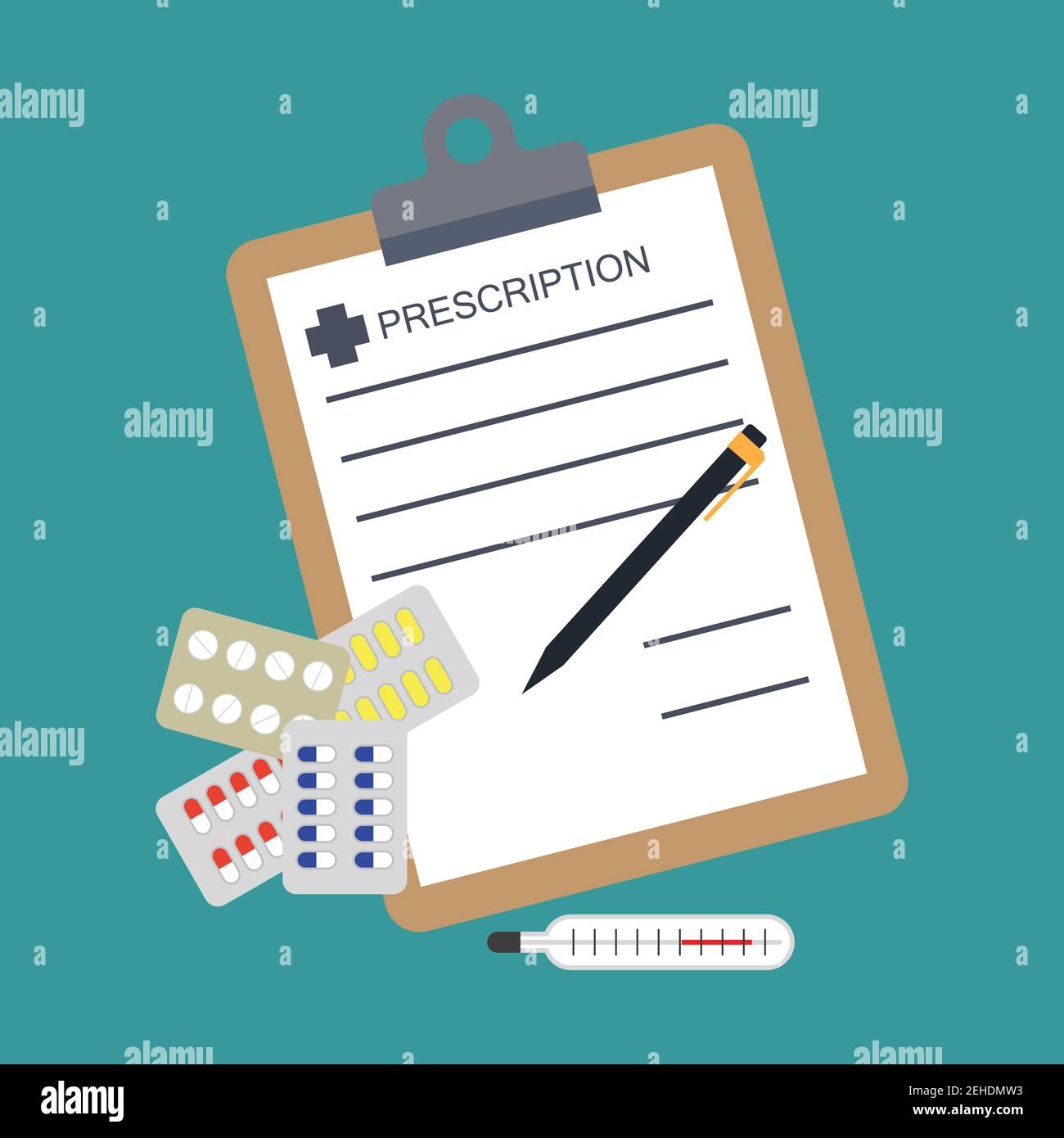 prescription from doctor for healthcare and medical concepts. vector ...