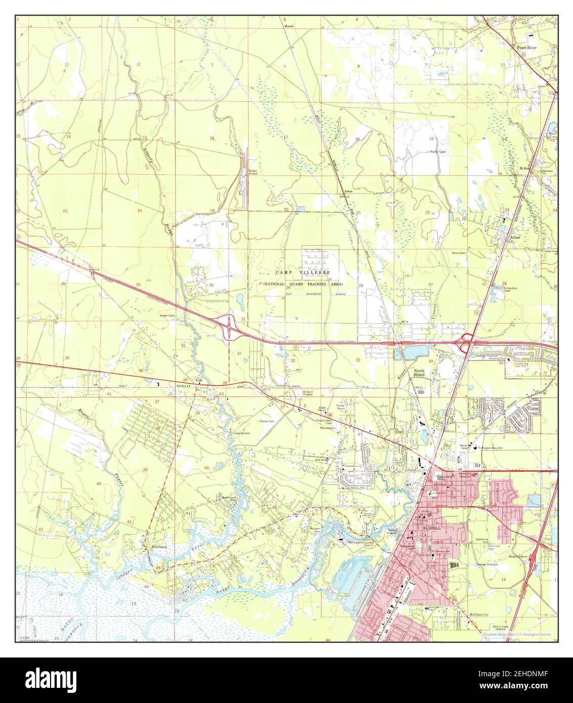 Map of slidell Cut Out Stock Images & Pictures - Alamy