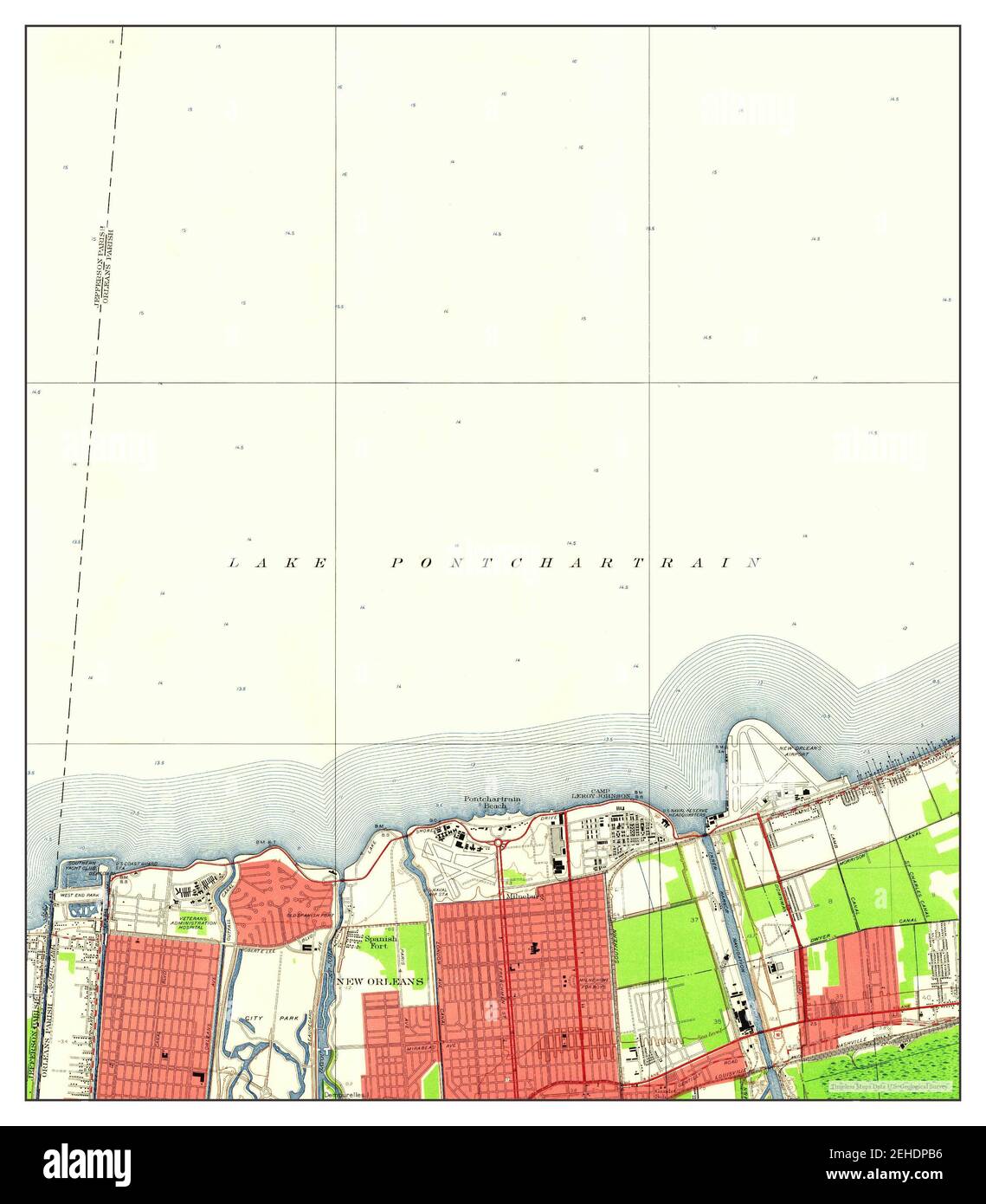 Spanish Fort, Louisiana, map 1951, 1:24000, United States of America by ...