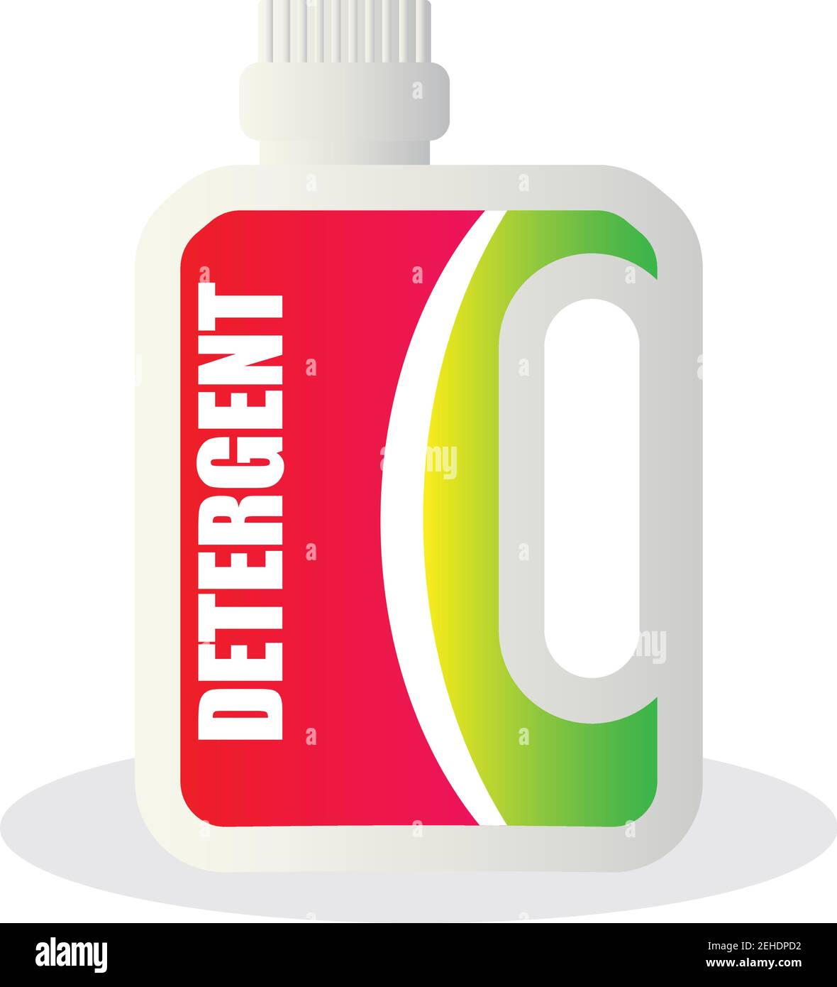 liquid detergent bottle on white background. vector illustration Stock ...