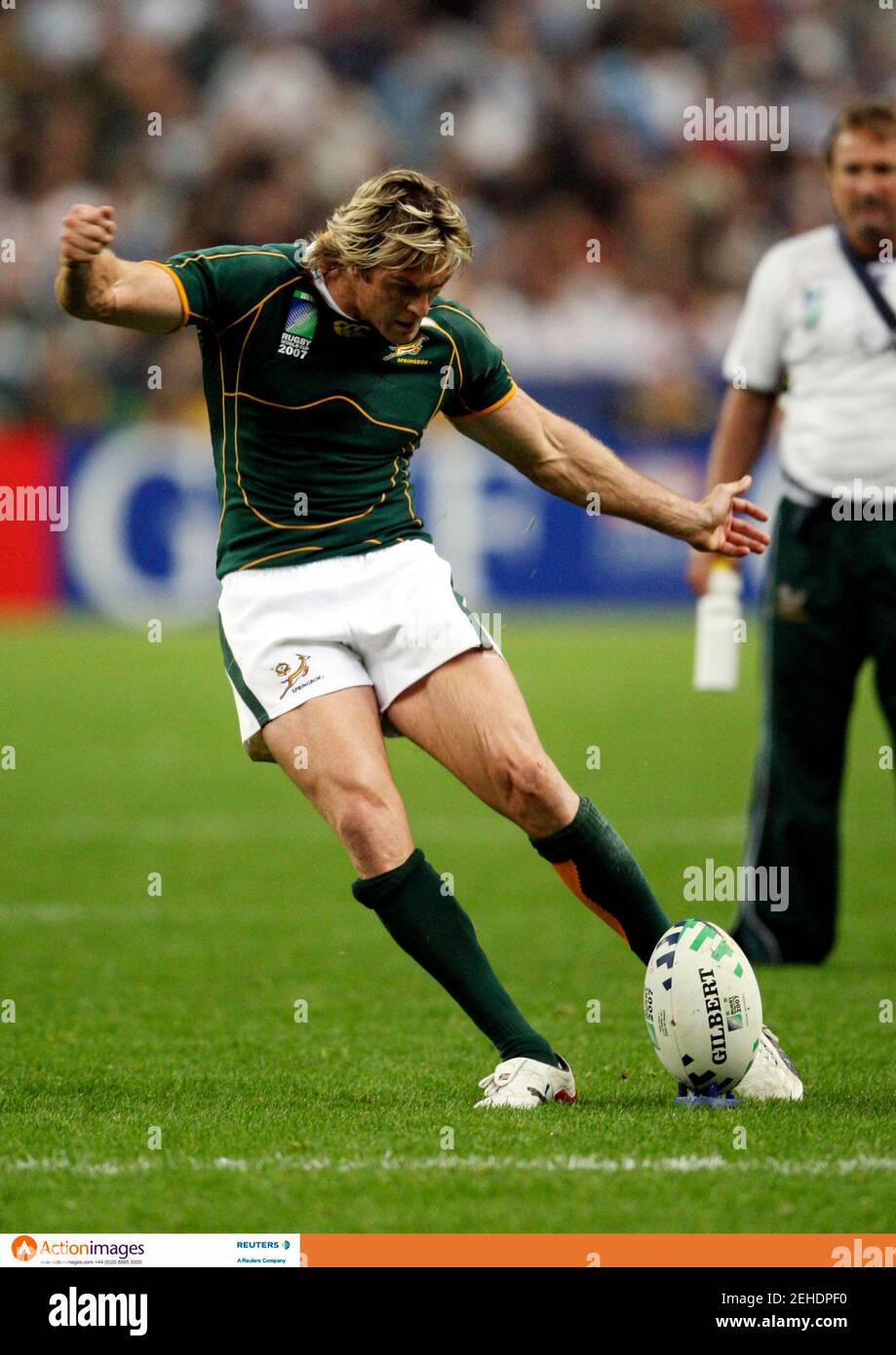 Percy montgomery of south africa kicks the conversion hi-res stock ...