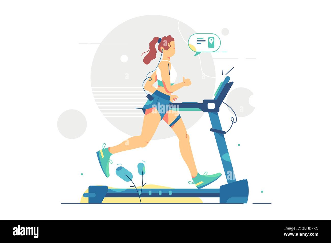 Sport woman running on Stock Vector Images - Alamy