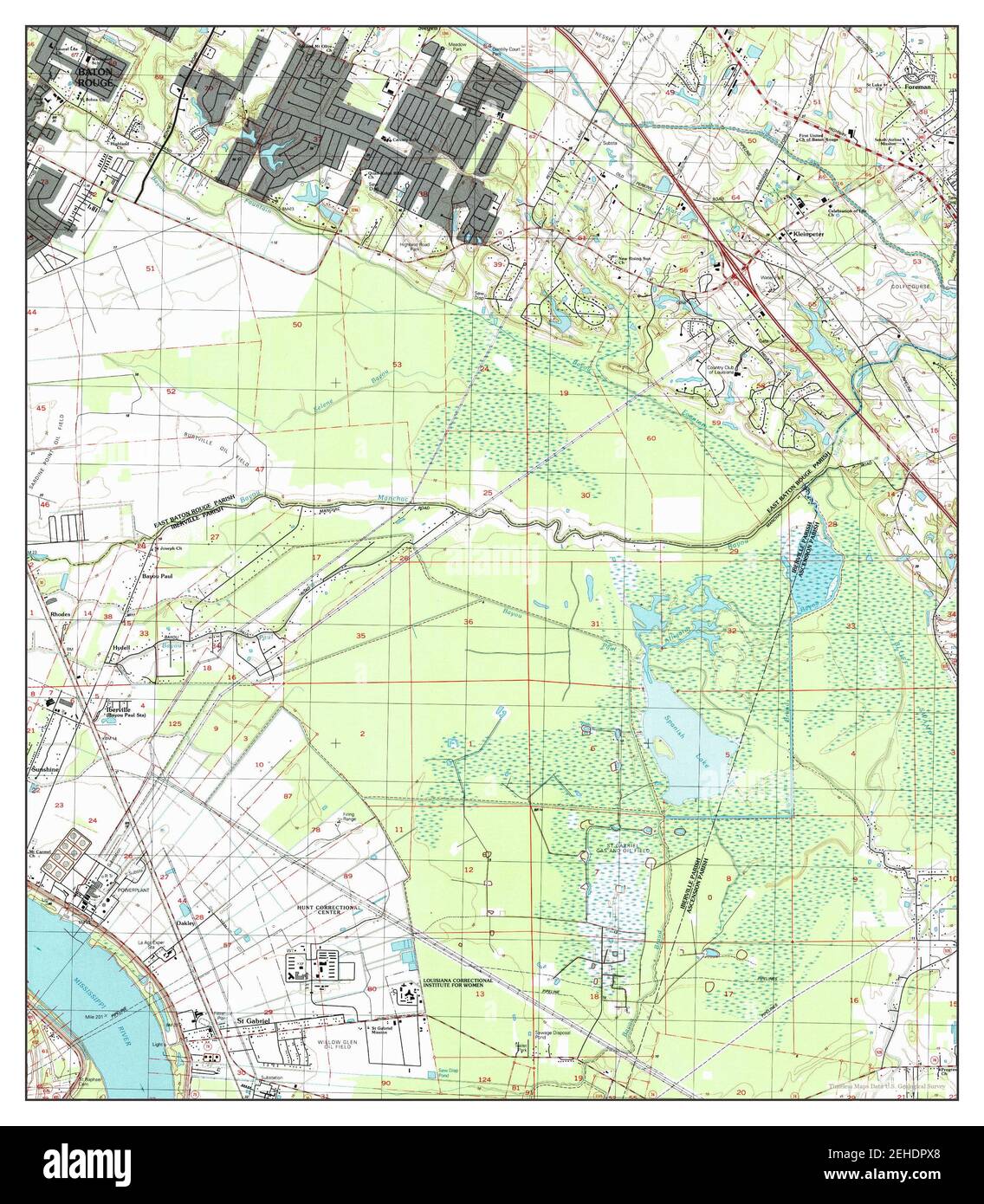 St Gabriel, Louisiana, map 1992, 1:24000, United States of America by ...