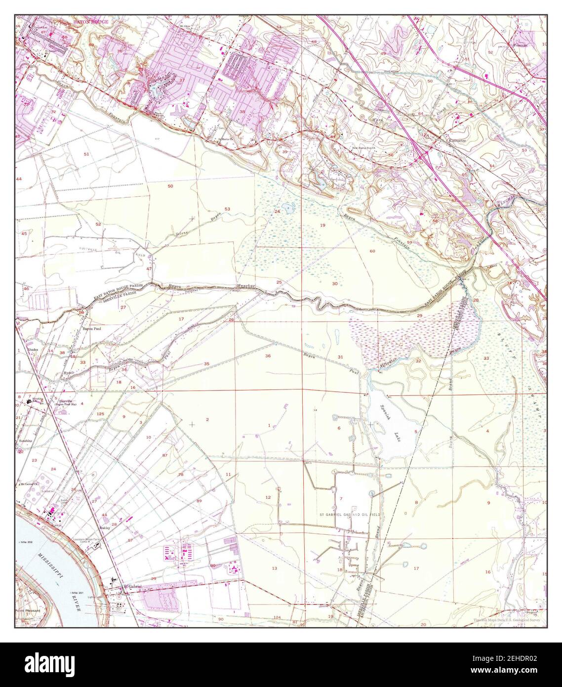 Map of st gabriel Cut Out Stock Images & Pictures - Alamy