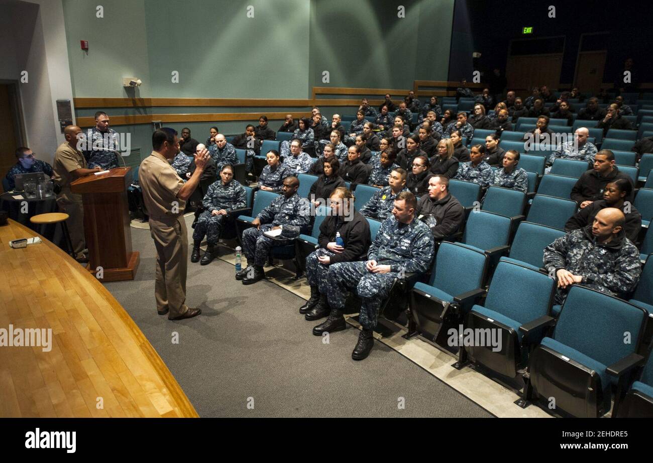 Pacific Fleet master chief all-hands call on Naval Station Everett ...