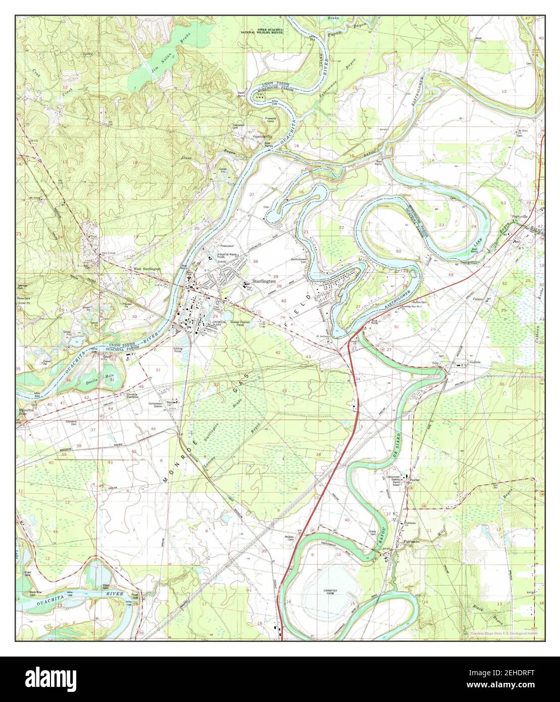 Sterlington, Louisiana, map 1982, 1:24000, United States of America by ...