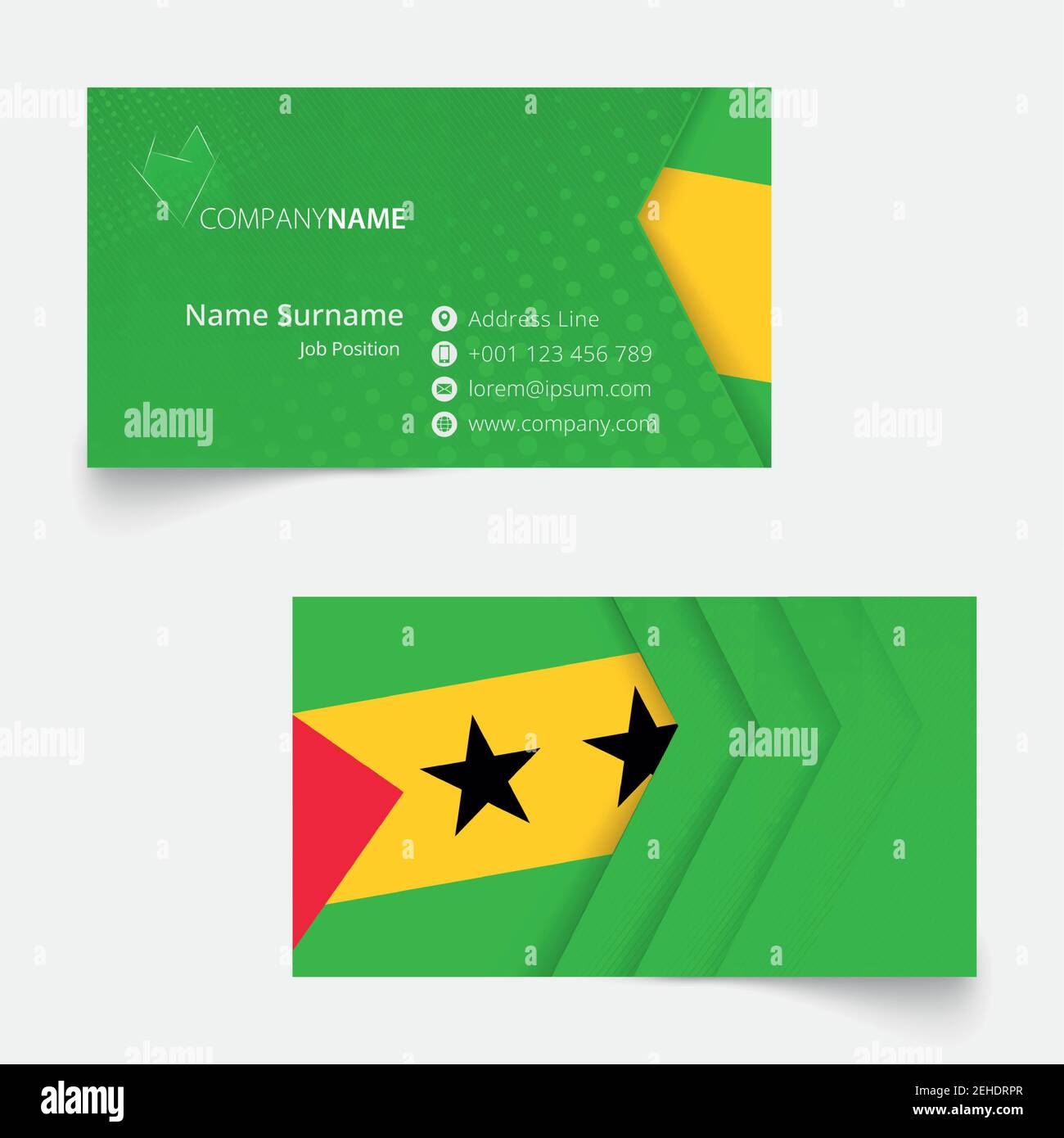 Sao Tome and PrincipeFlag Business Card, standard size (90x50 mm ...