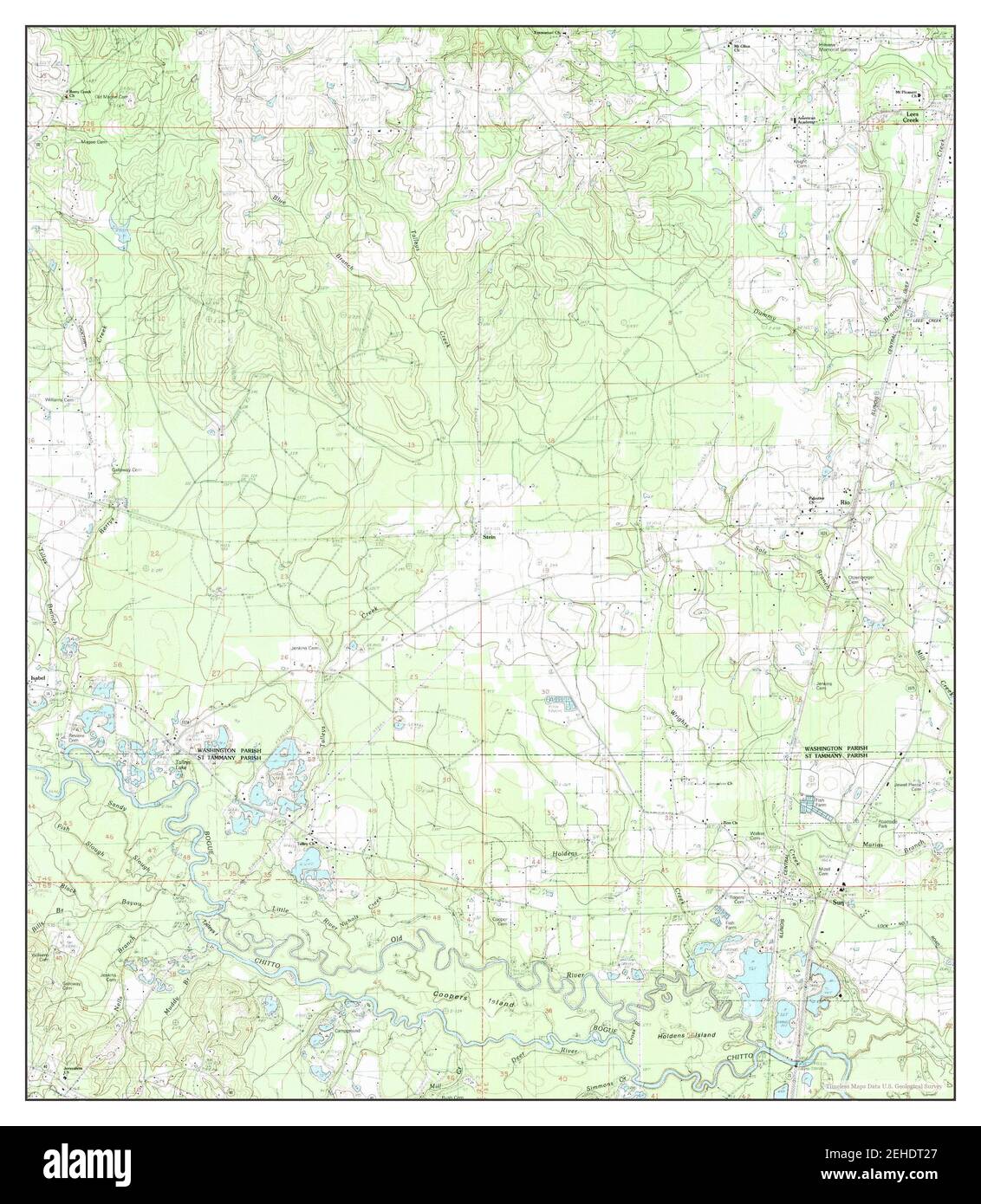 Sun, Louisiana, map 1983, 1:24000, United States of America by Timeless ...