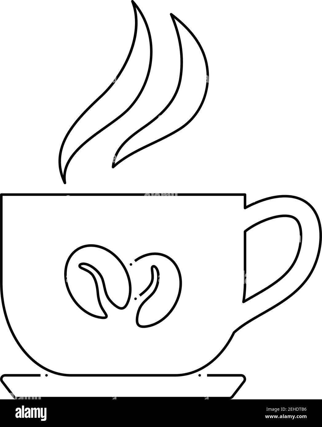 Coffee Cup Icon. Outline Simple Design. Vector Illustration Stock ...