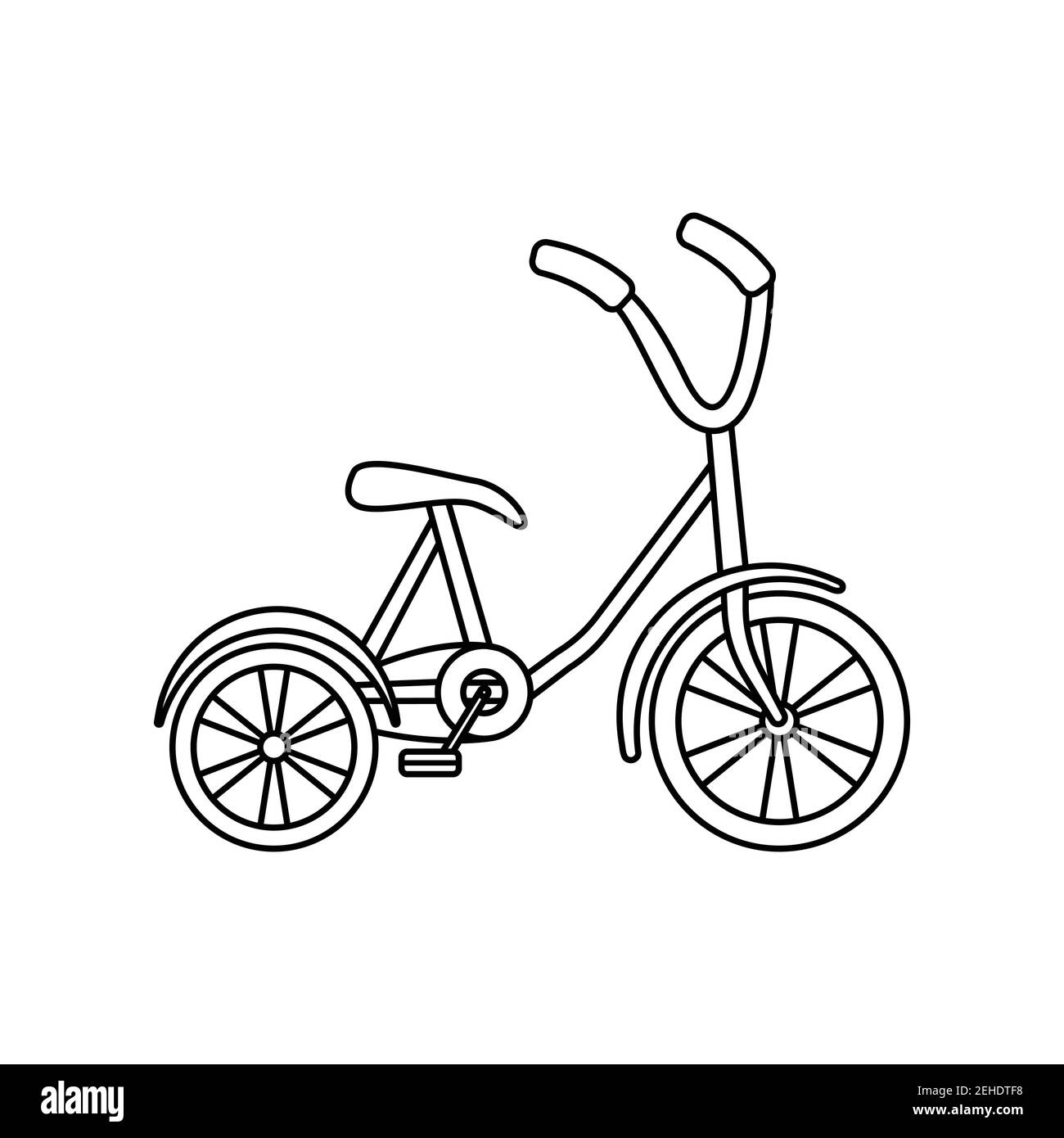 Vector illustration of tricycles. Cycling. Active lifestyle Stock ...