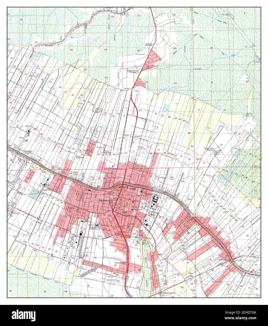 Map of thibodaux hi-res stock photography and images - Alamy