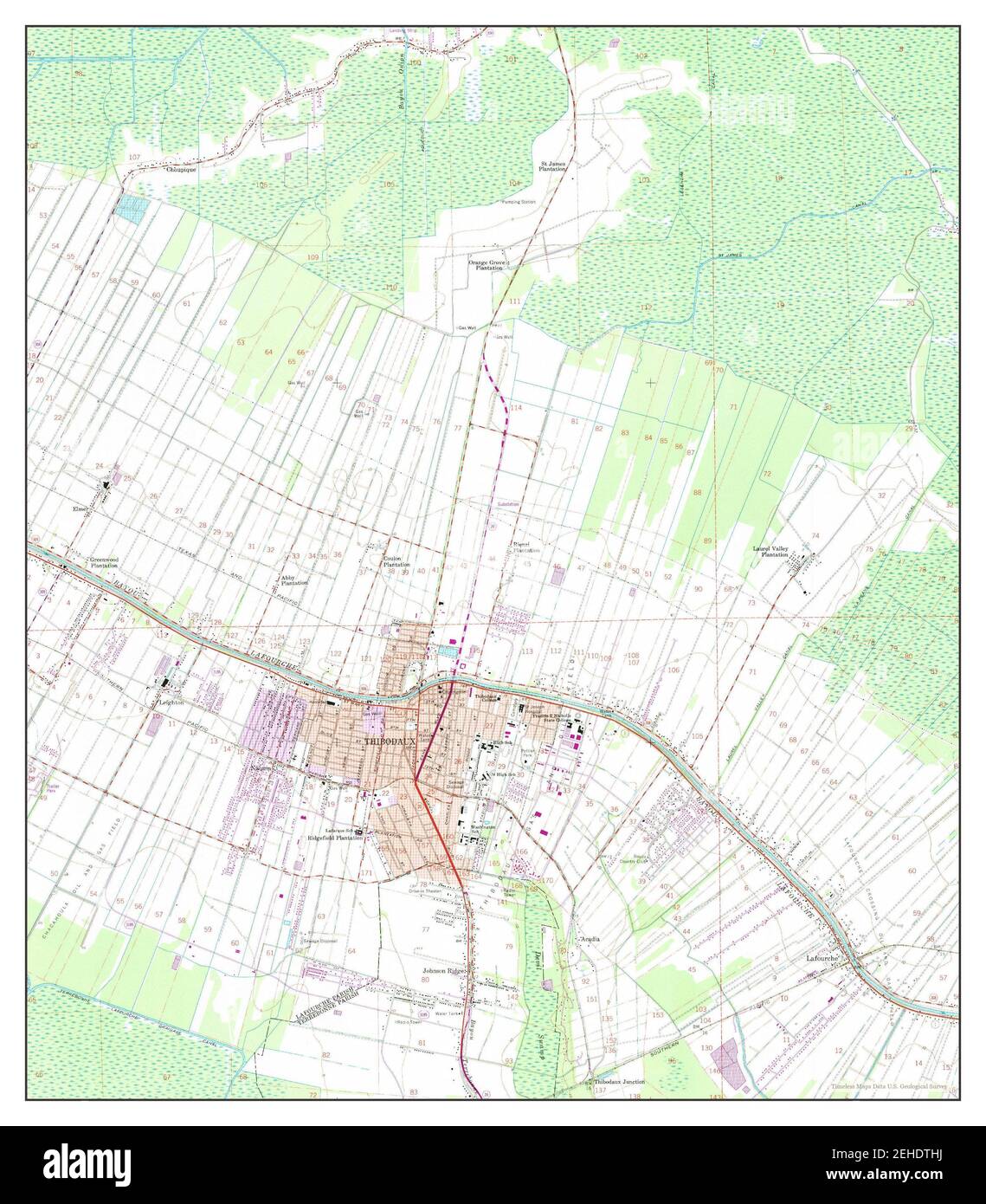 Thibodaux map hi-res stock photography and images - Alamy